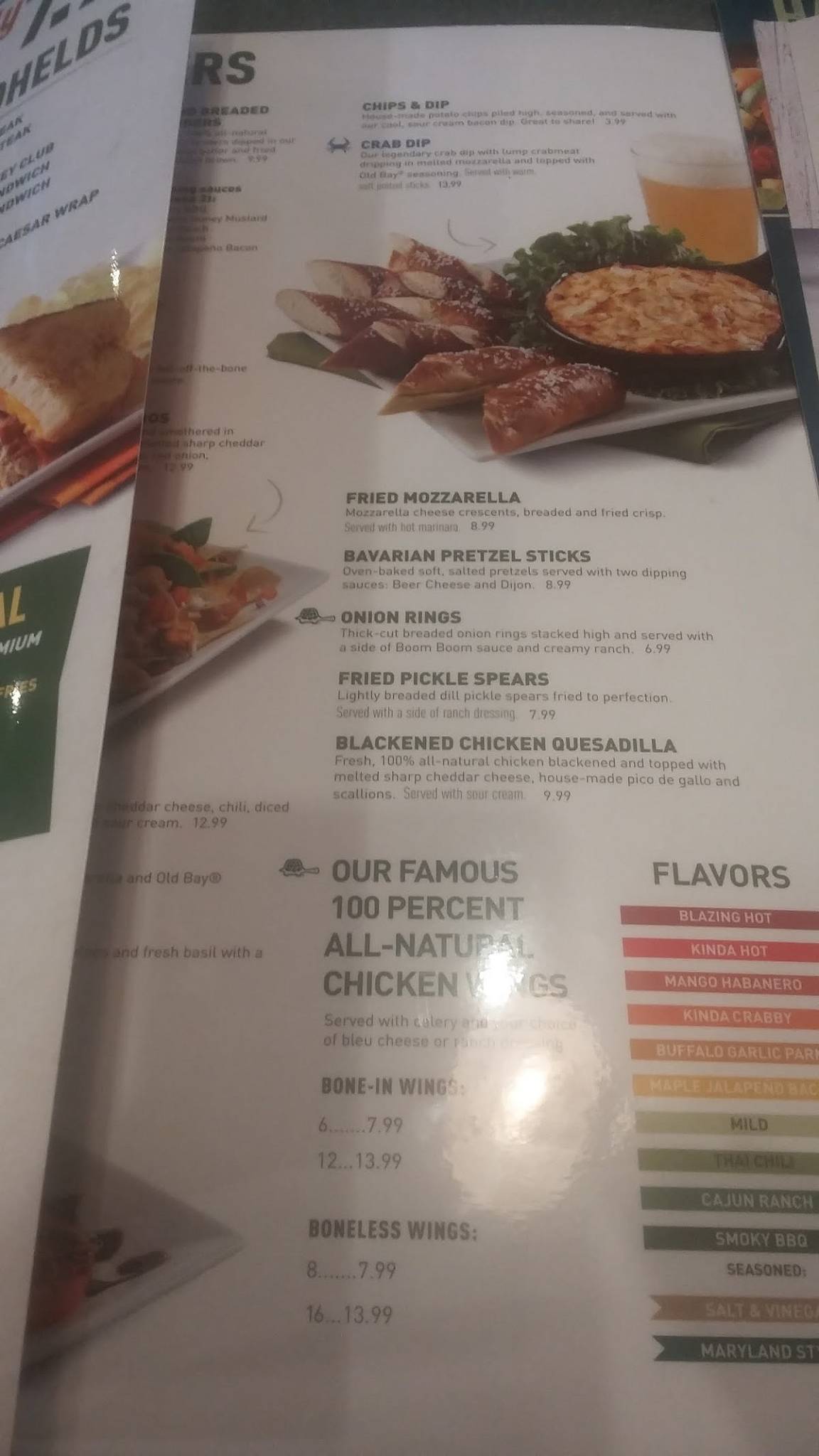 Menu at The Greene Turtle Sports Bar & Grille, Westminster