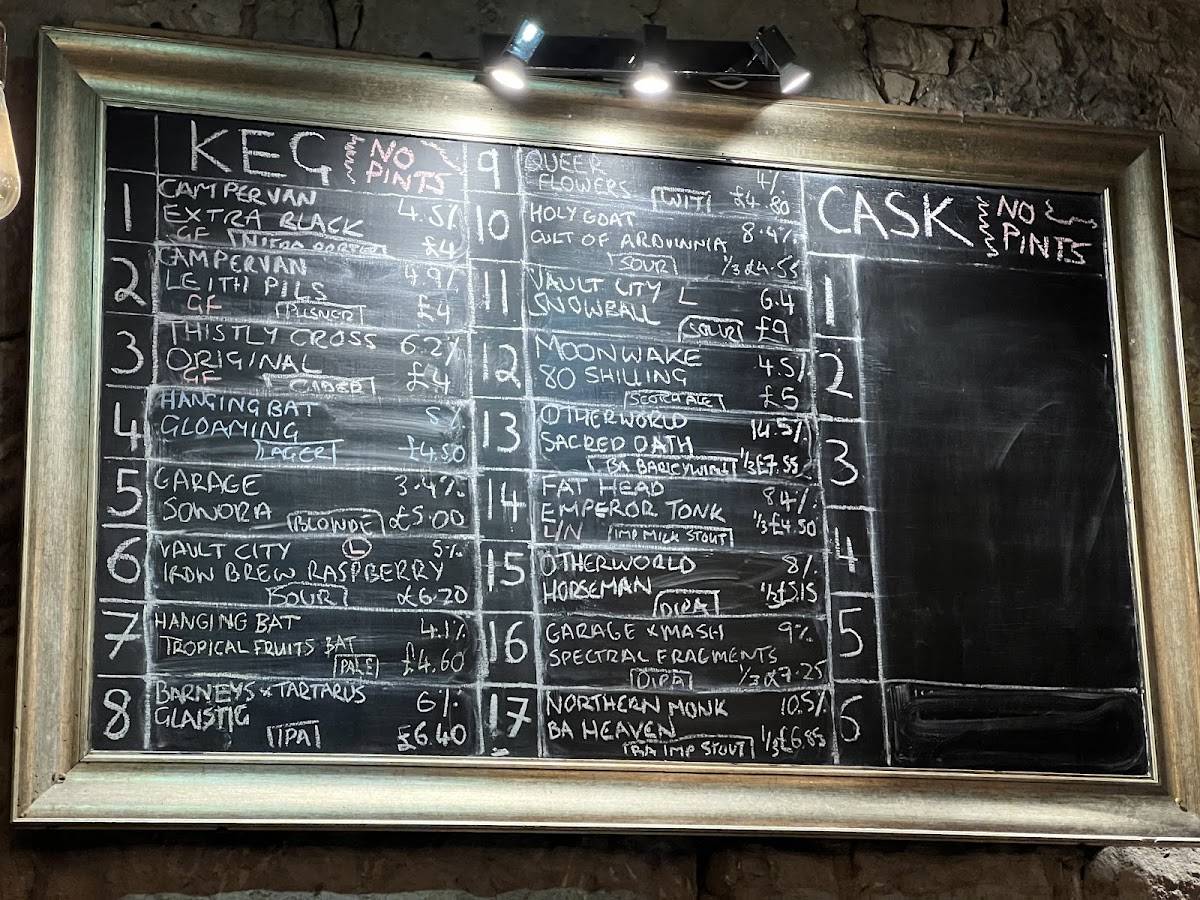 Menu at The Hanging Bat pub & bar, Edinburgh