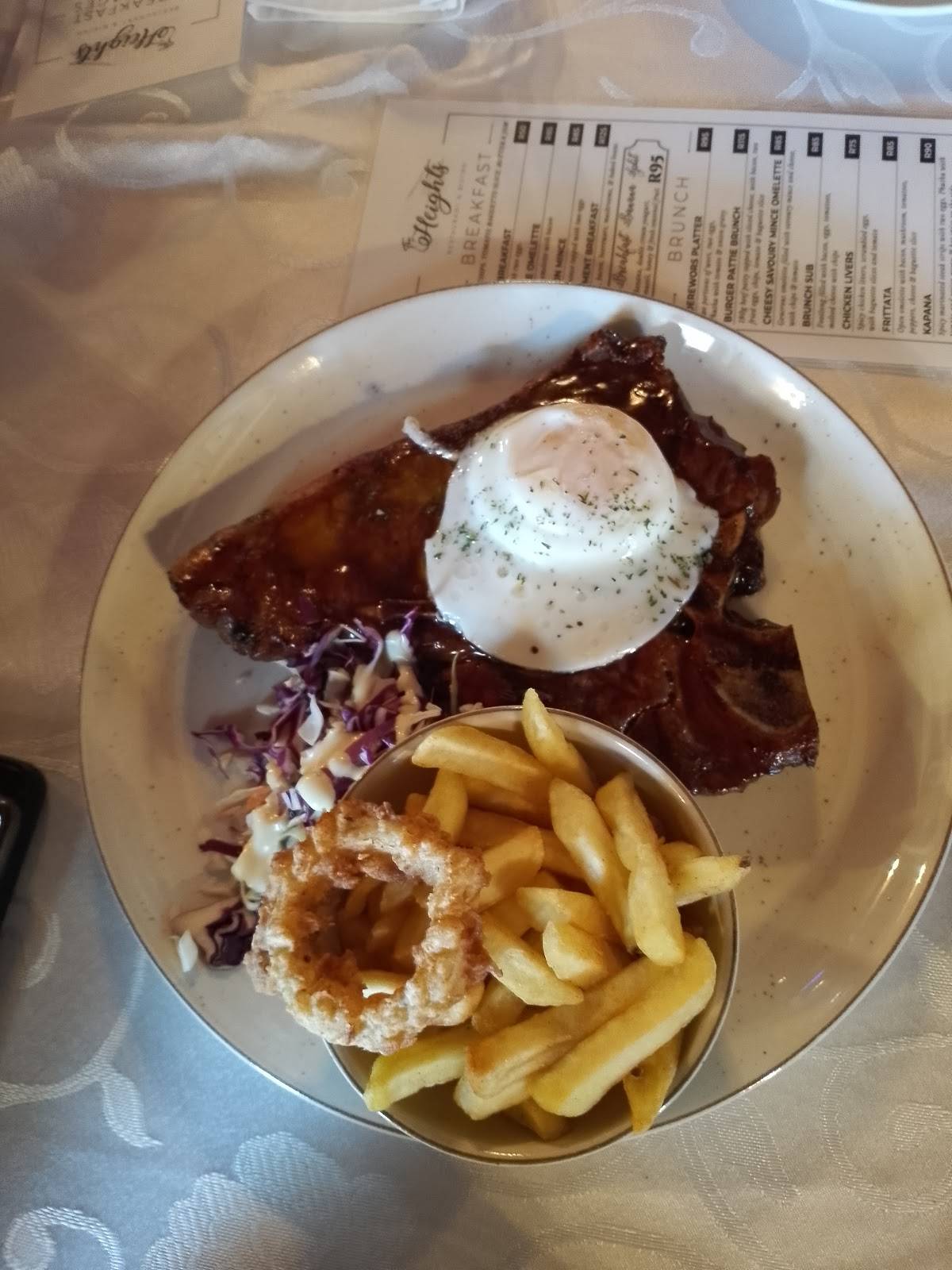 Menu at The Heights Restaurant & Bistro, Kimberley