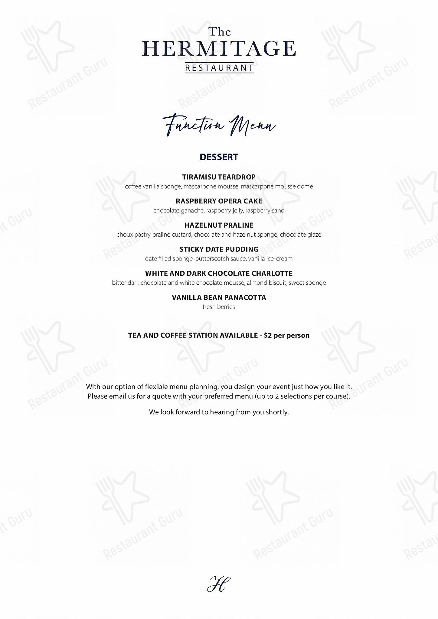 Menu at The Hermitage Campbelltown pub & bar, Leumeah