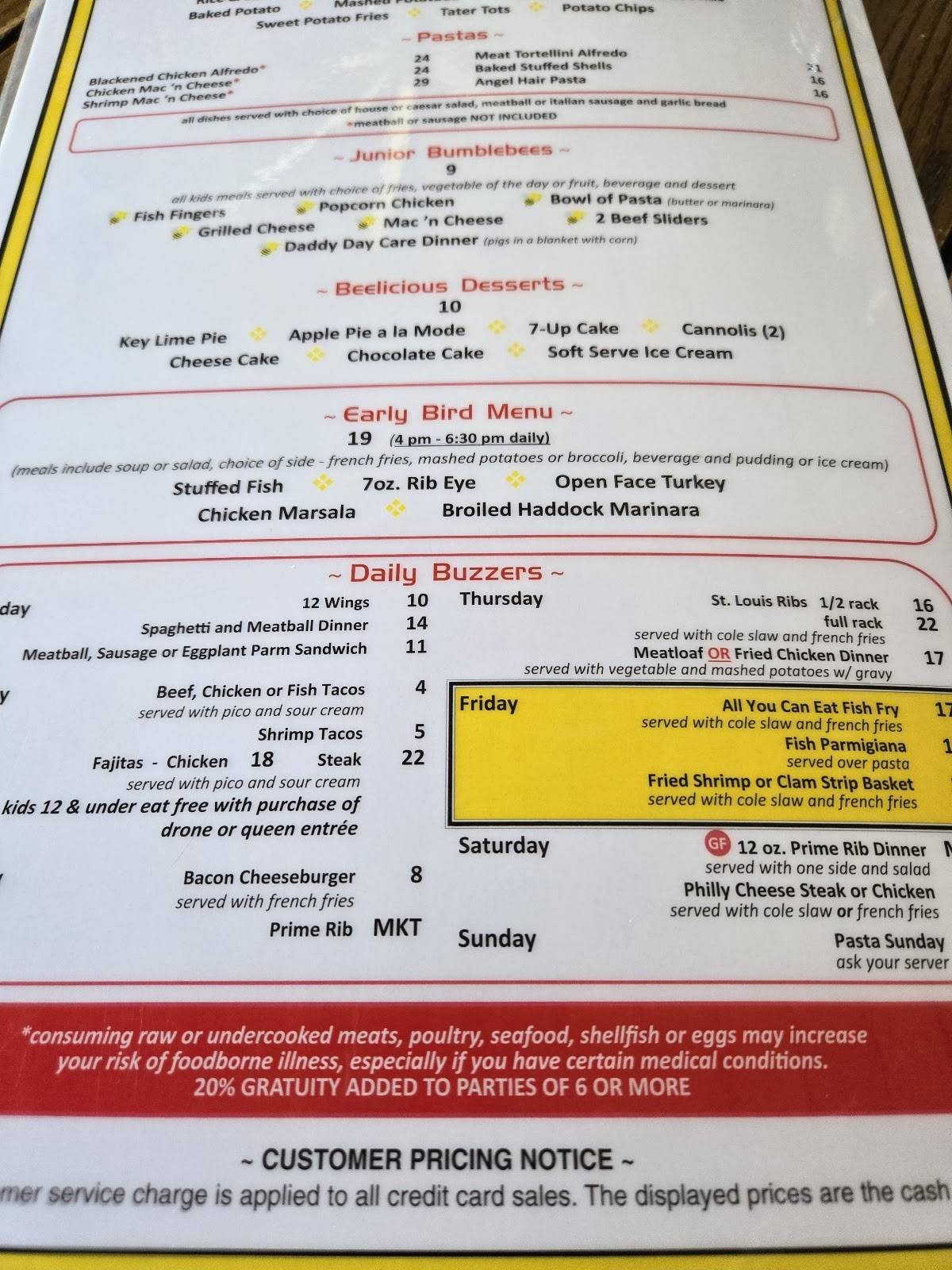 Menu at The Hive Waterfront Restaurant & Tiki, Lantana