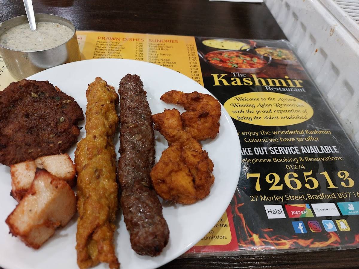 Menu at The Kashmir Restaurant, Bradford
