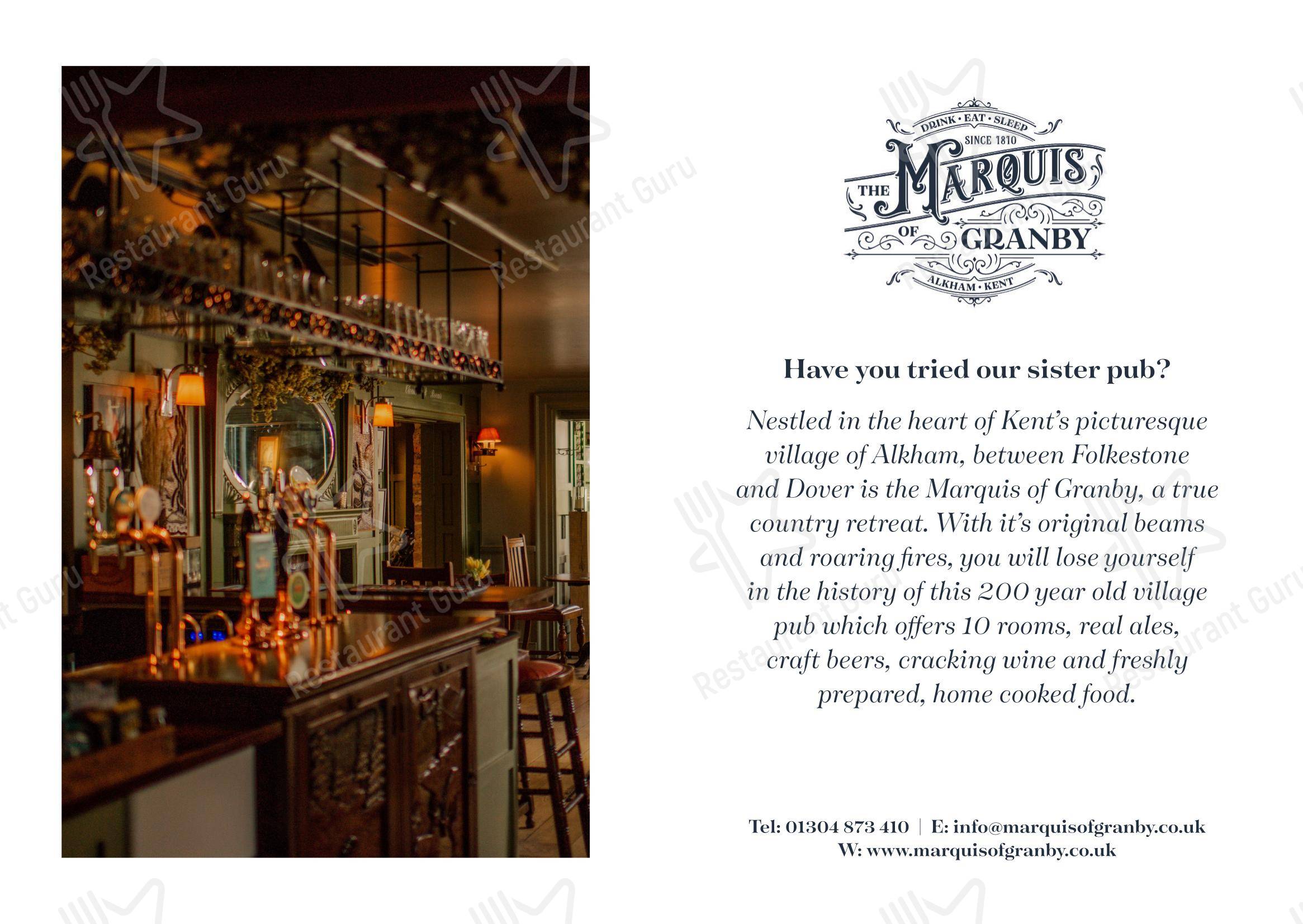 Menu at The Kings Arms pub & bar, Elham