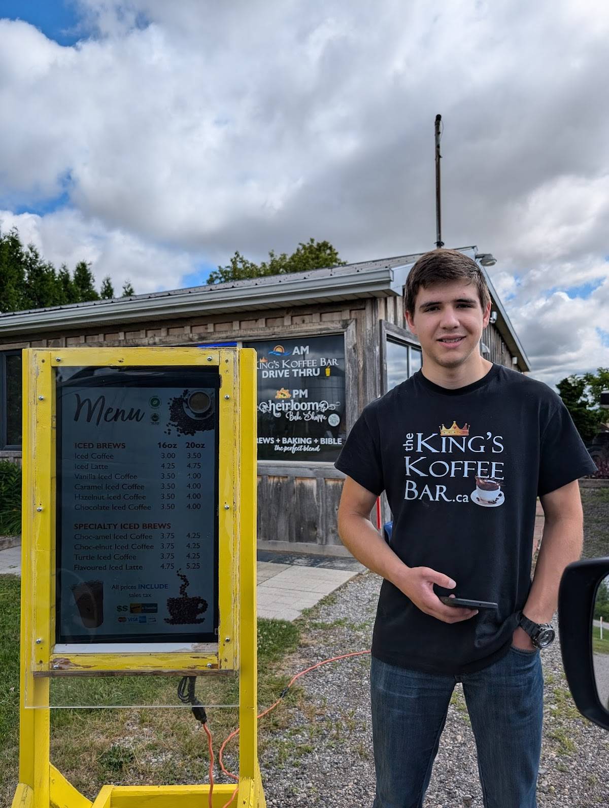 Menu at The King's Koffee Bar, Glencoe