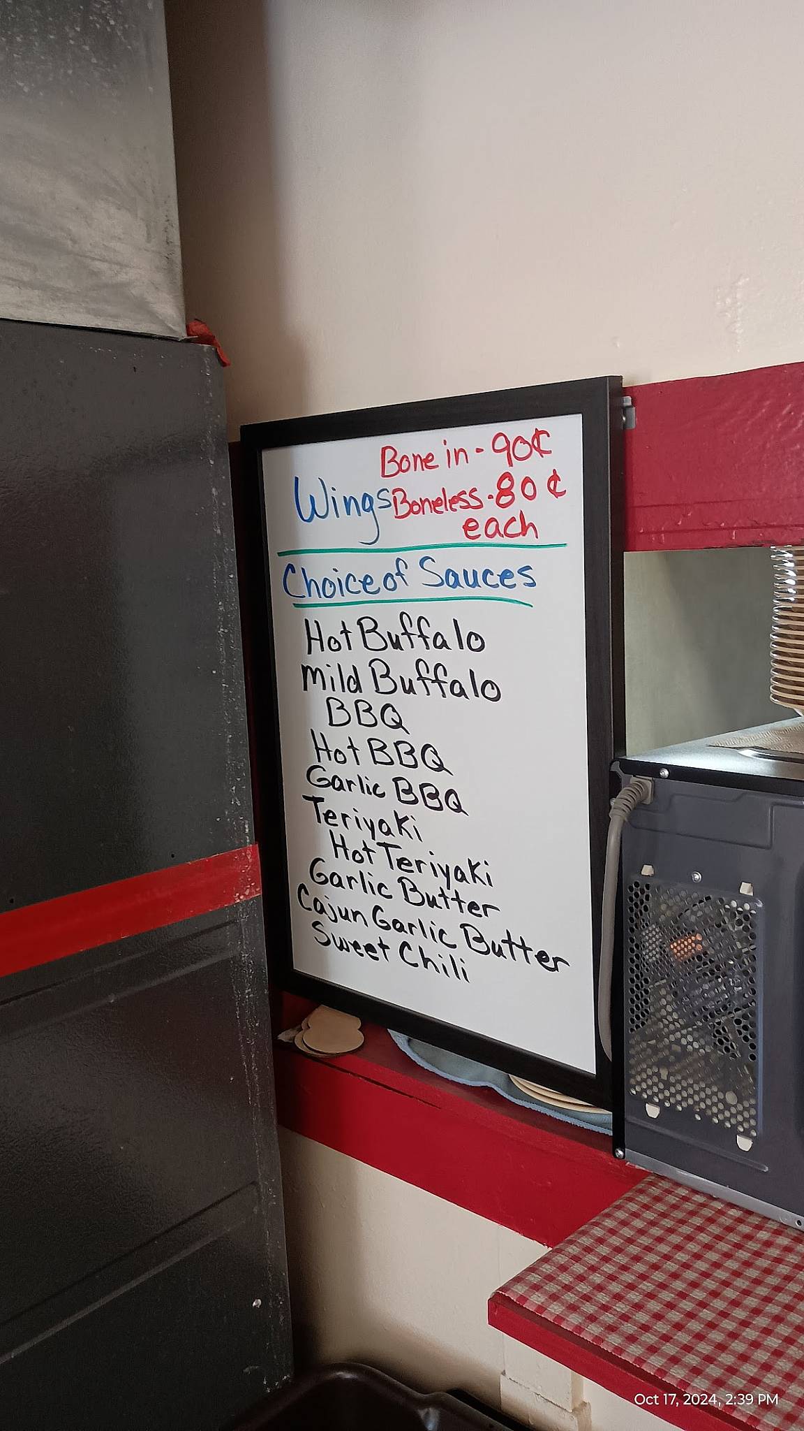 Menu at The Kitchen Table restaurant, Huntertown