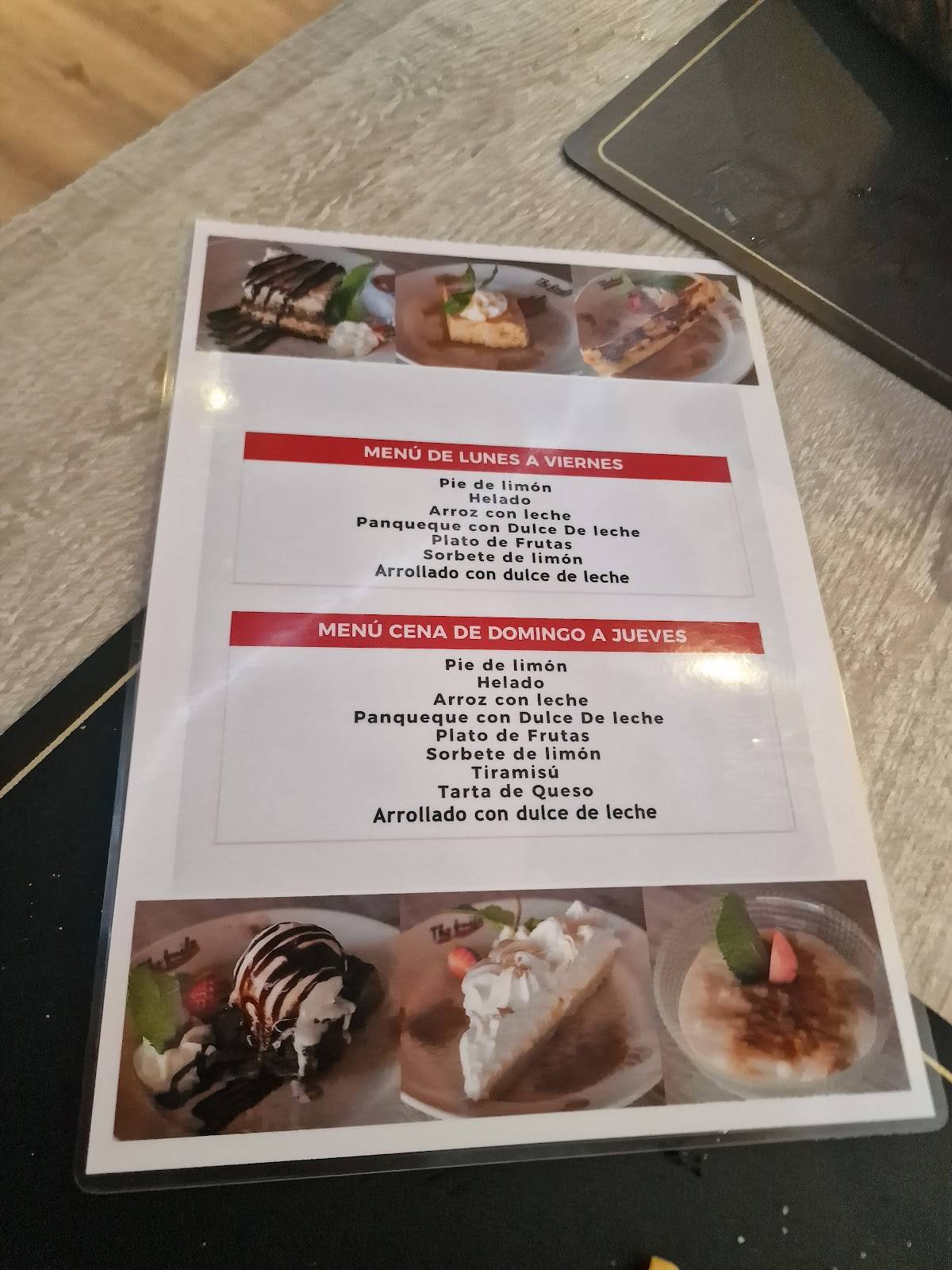 Menu at The Knife Restaurant, Madrid, C. de Arturo Soria
