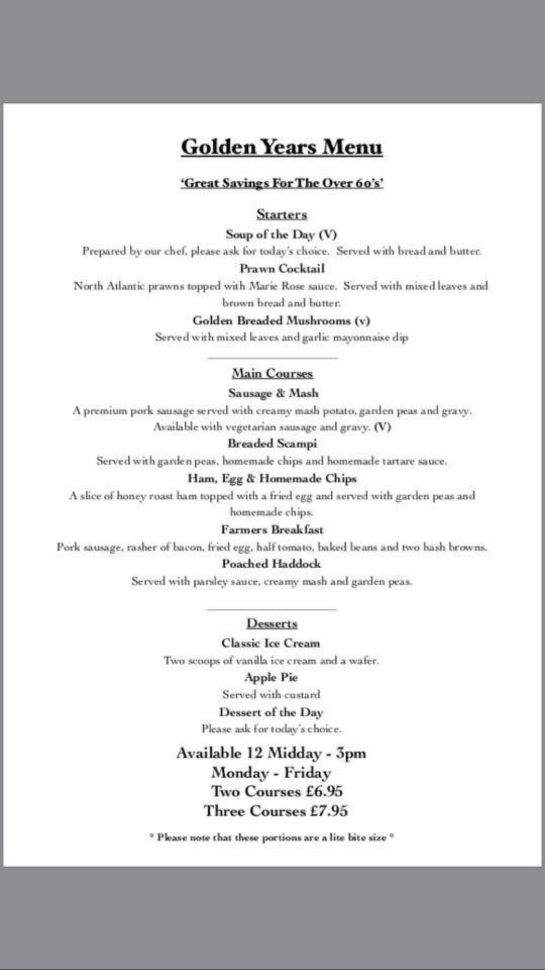 Menu at The Larch Farm pub & bar, Ravenshead