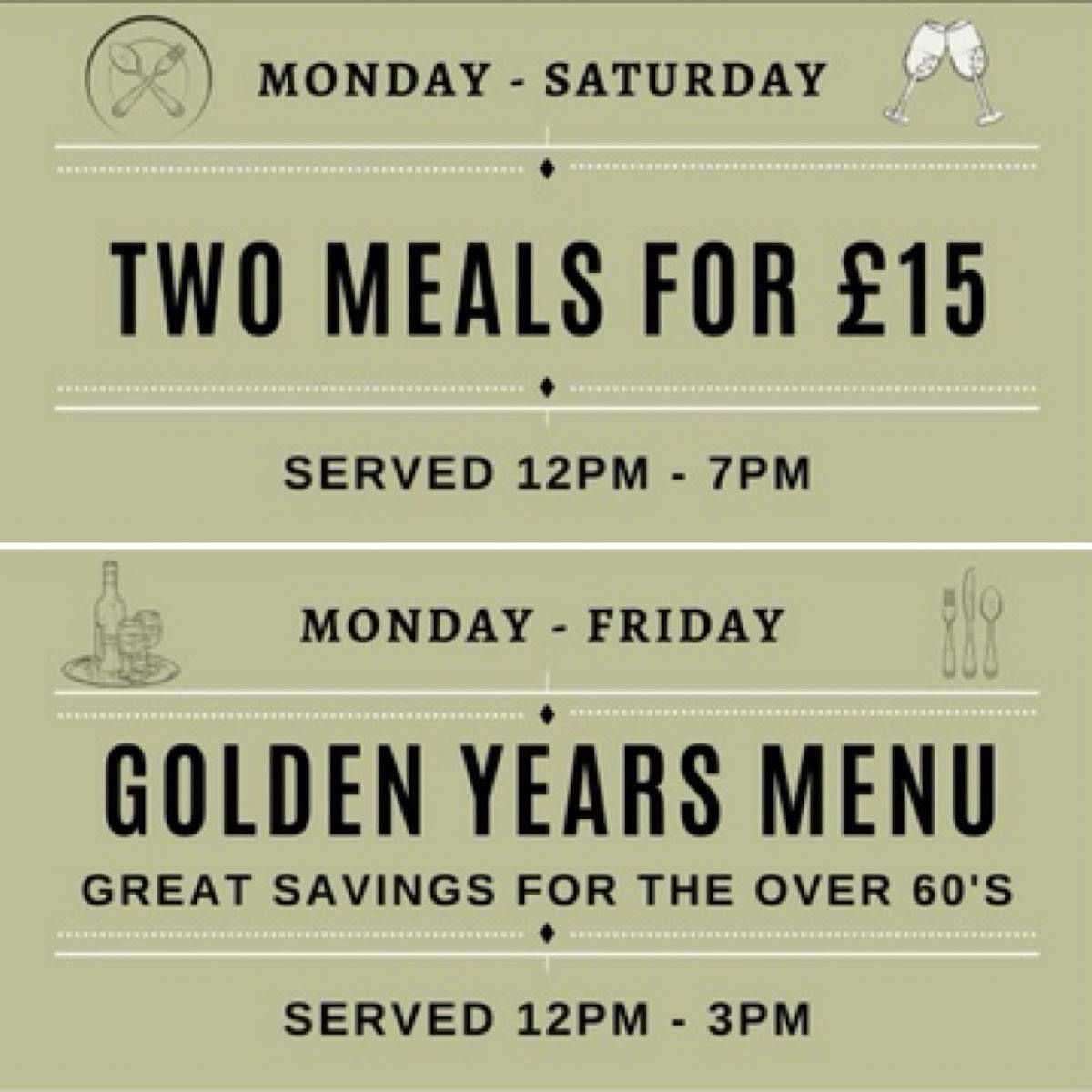 Menu at The Larch Farm pub & bar, Ravenshead