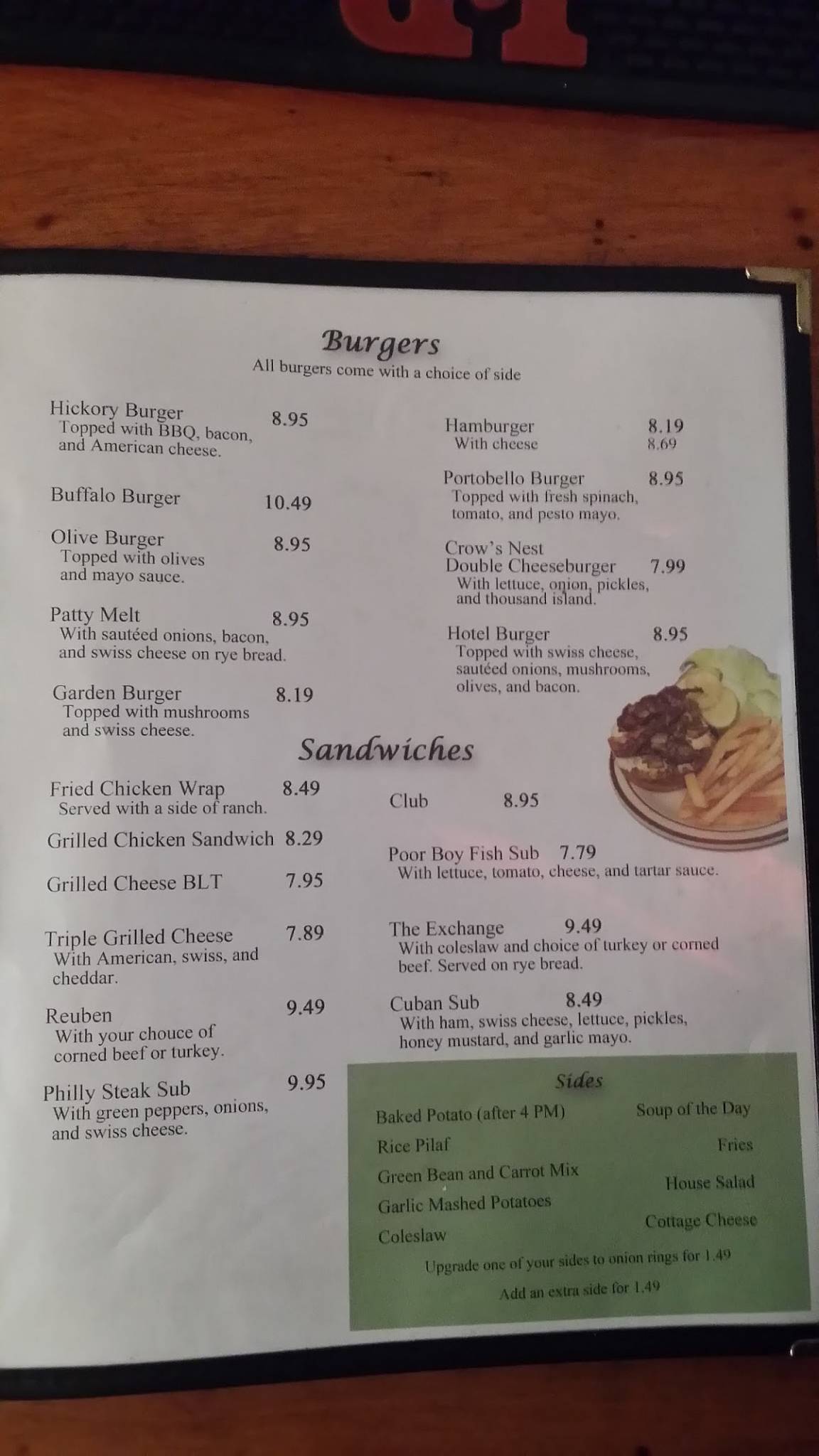 Menu at The Linden Hotel pub & bar, Linden