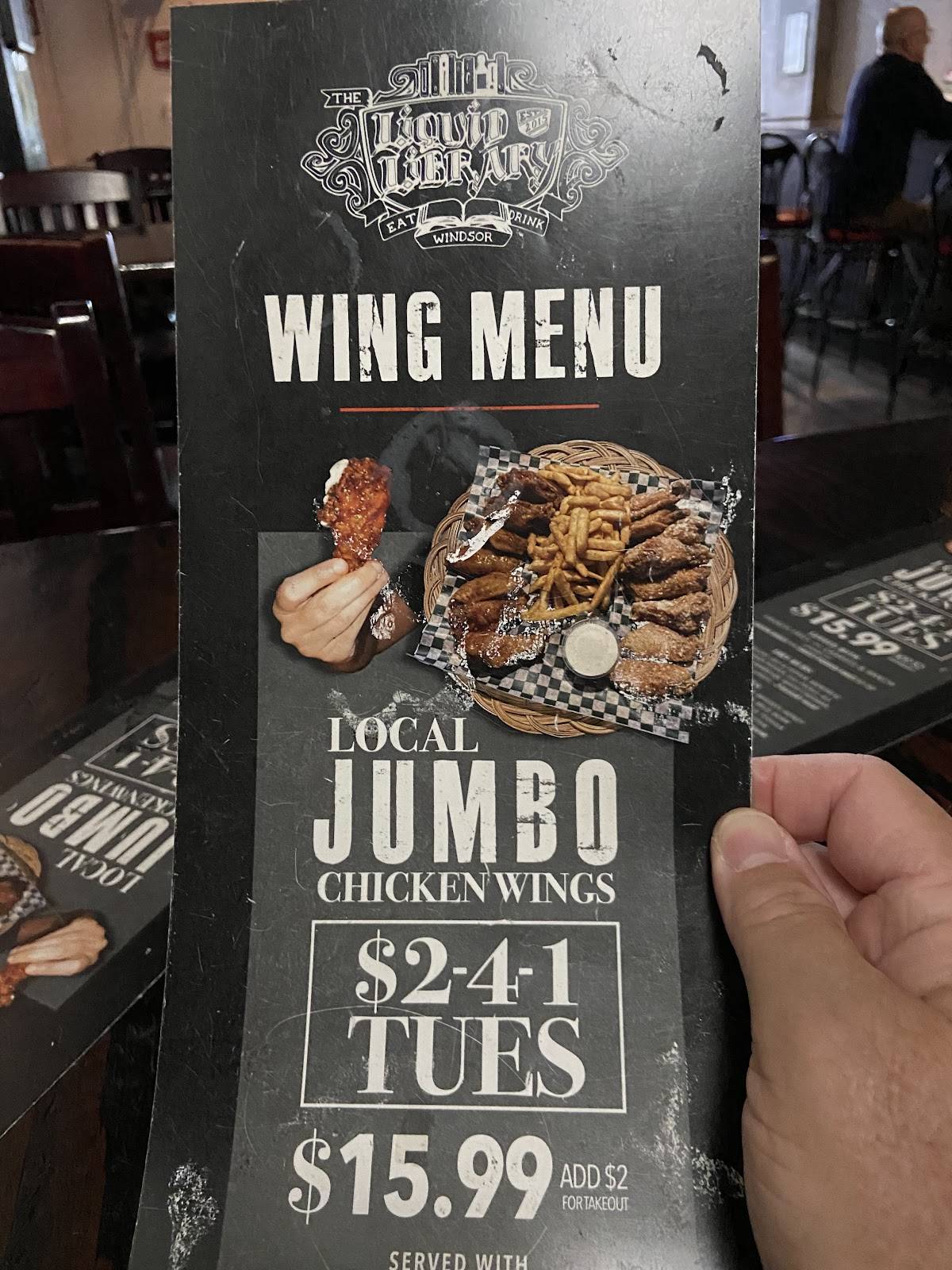 Menu at The Liquid Library pub & bar, Windsor