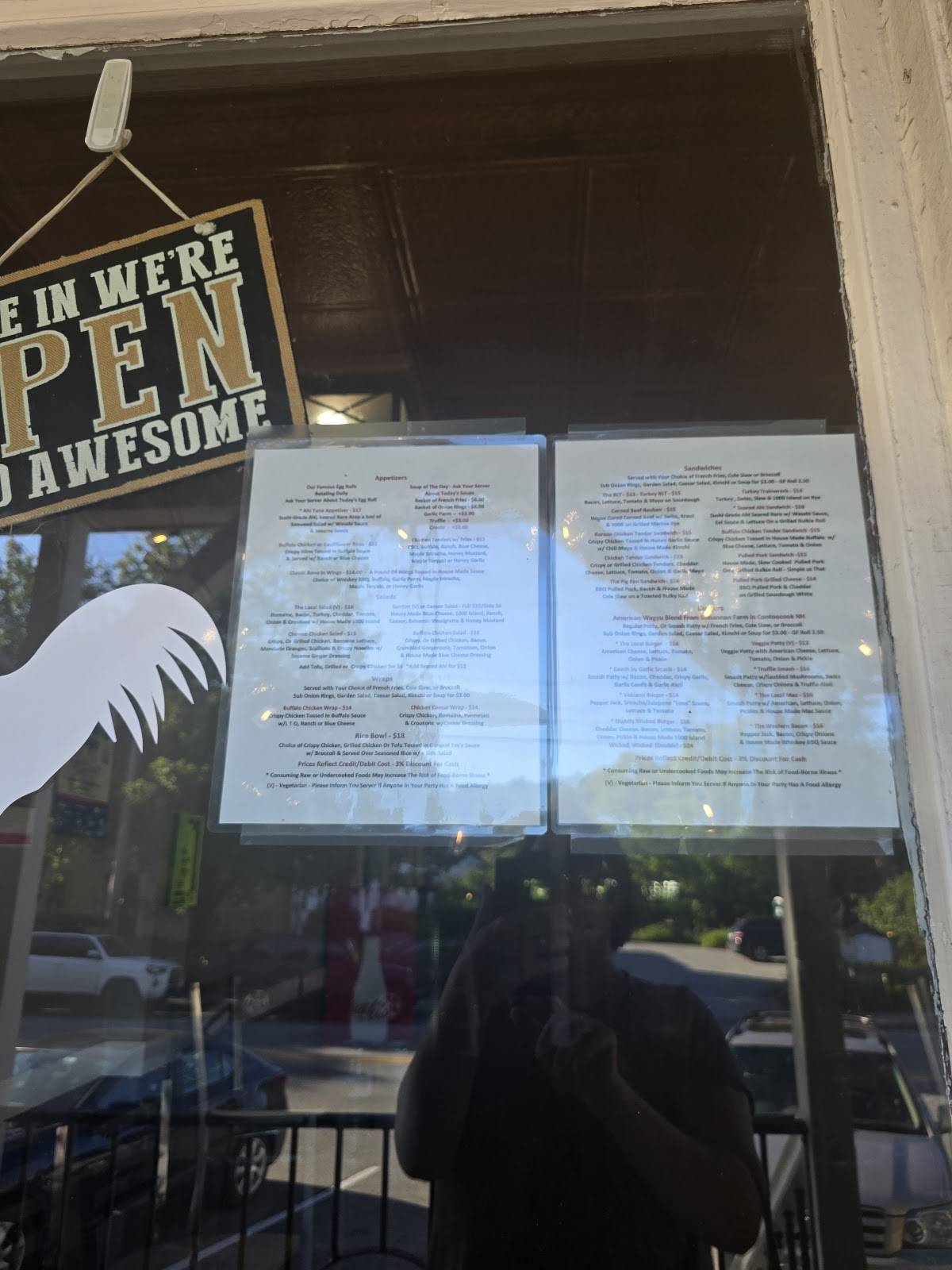Menu at The Local pub & bar, Warner, 15 E Main St