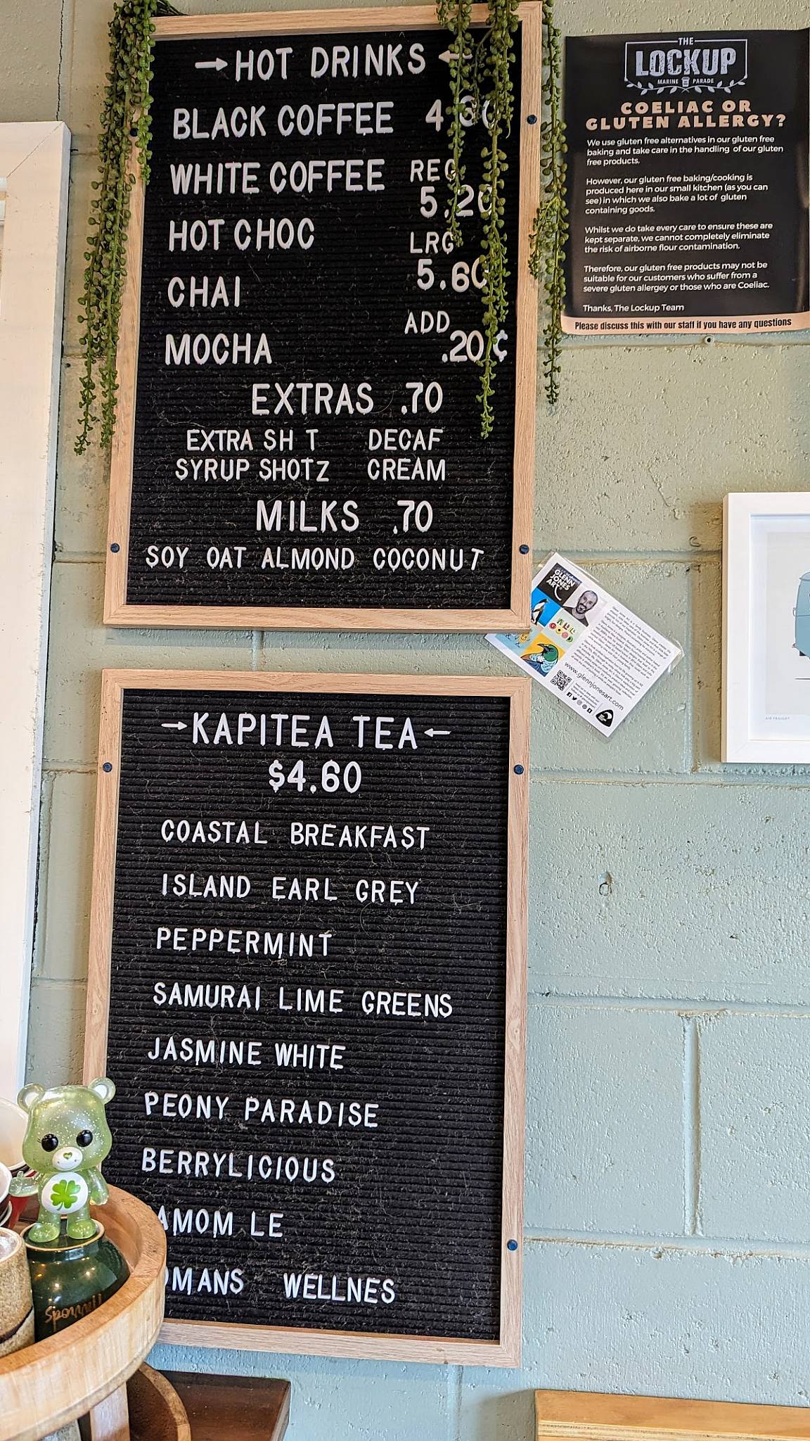 Menu at The Lockup Cafe Kapiti, Waikanae