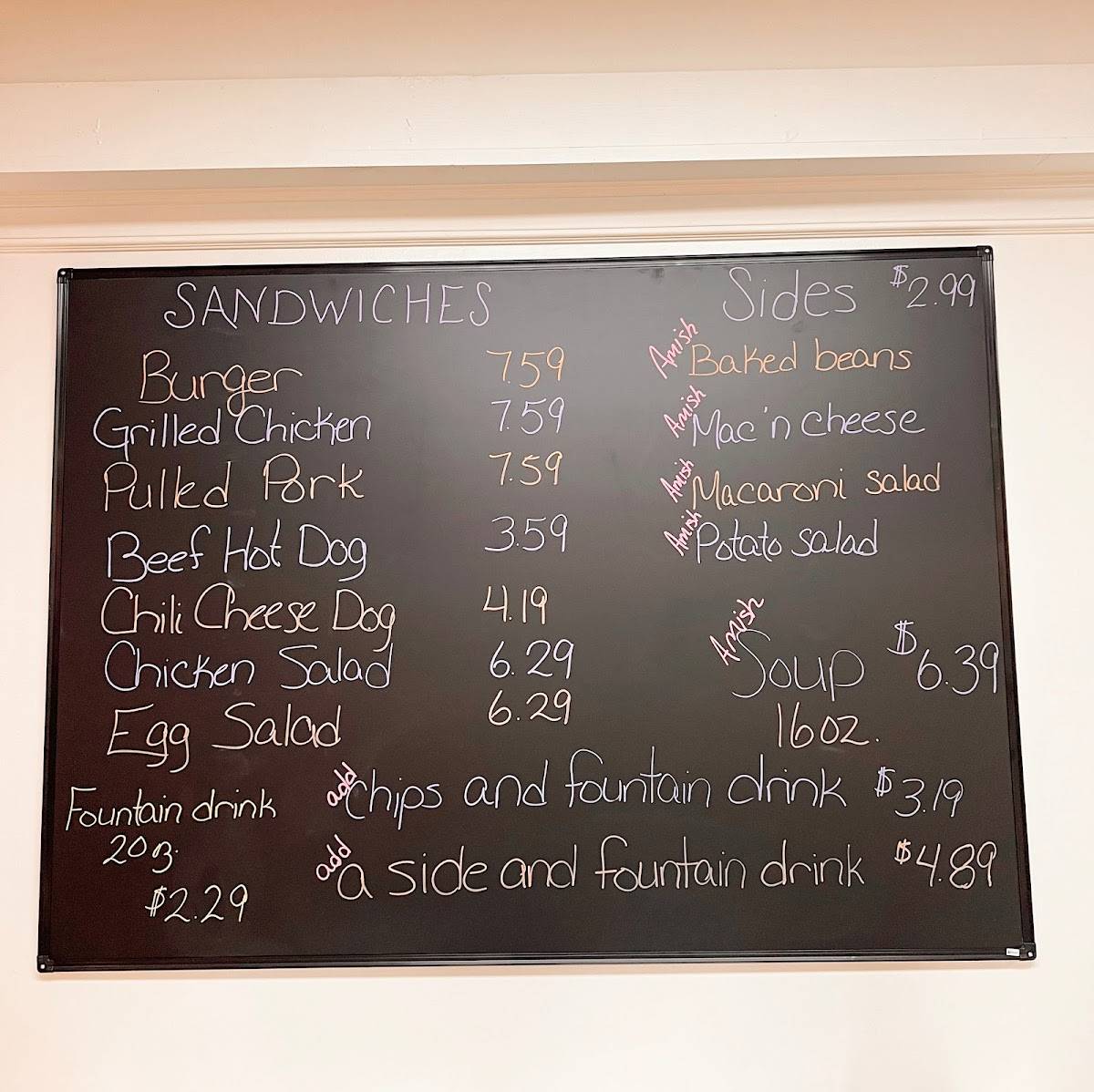 Menu at The Lunch Bucket cafe, Mount Repose