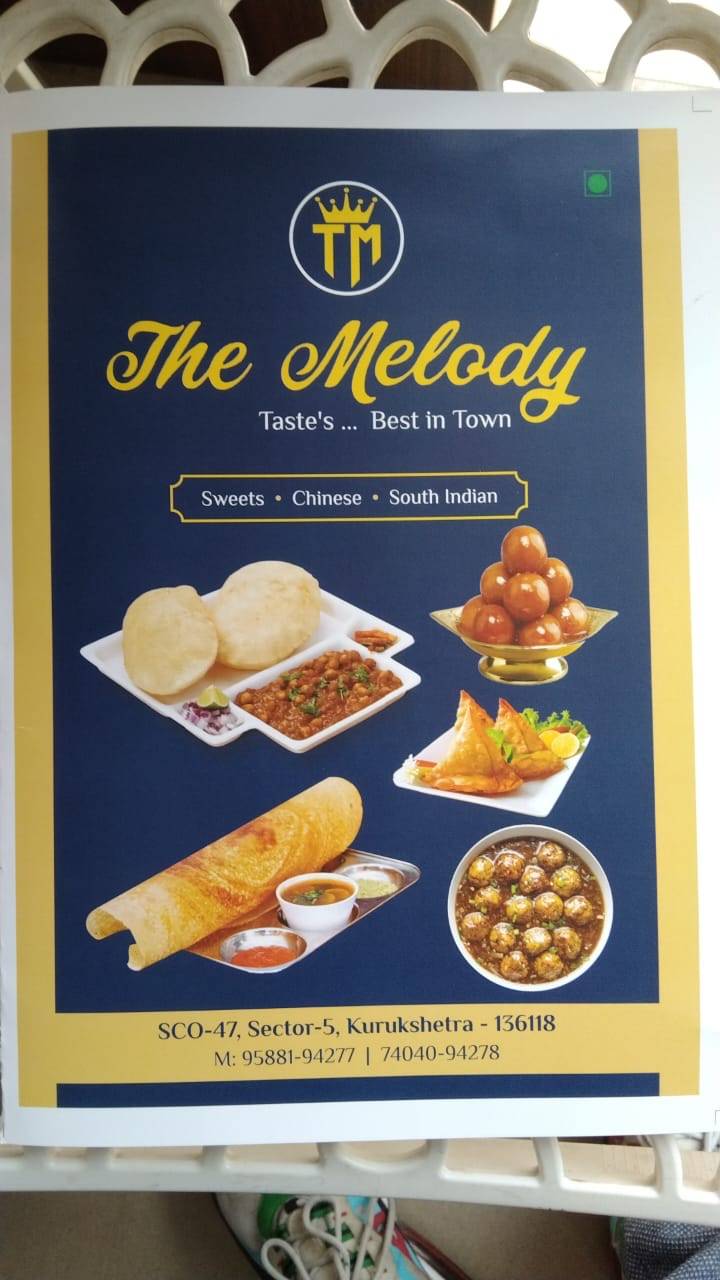 Menu at The Melody, Kurukshetra