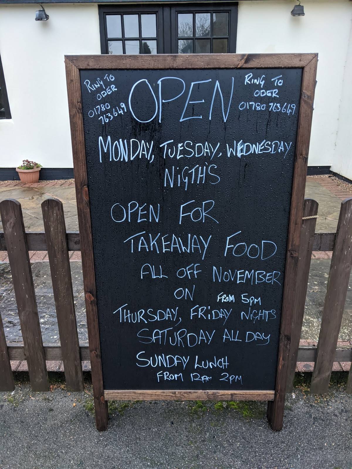 Menu at The Millstone Inn pub & bar, Stamford, Bridge St