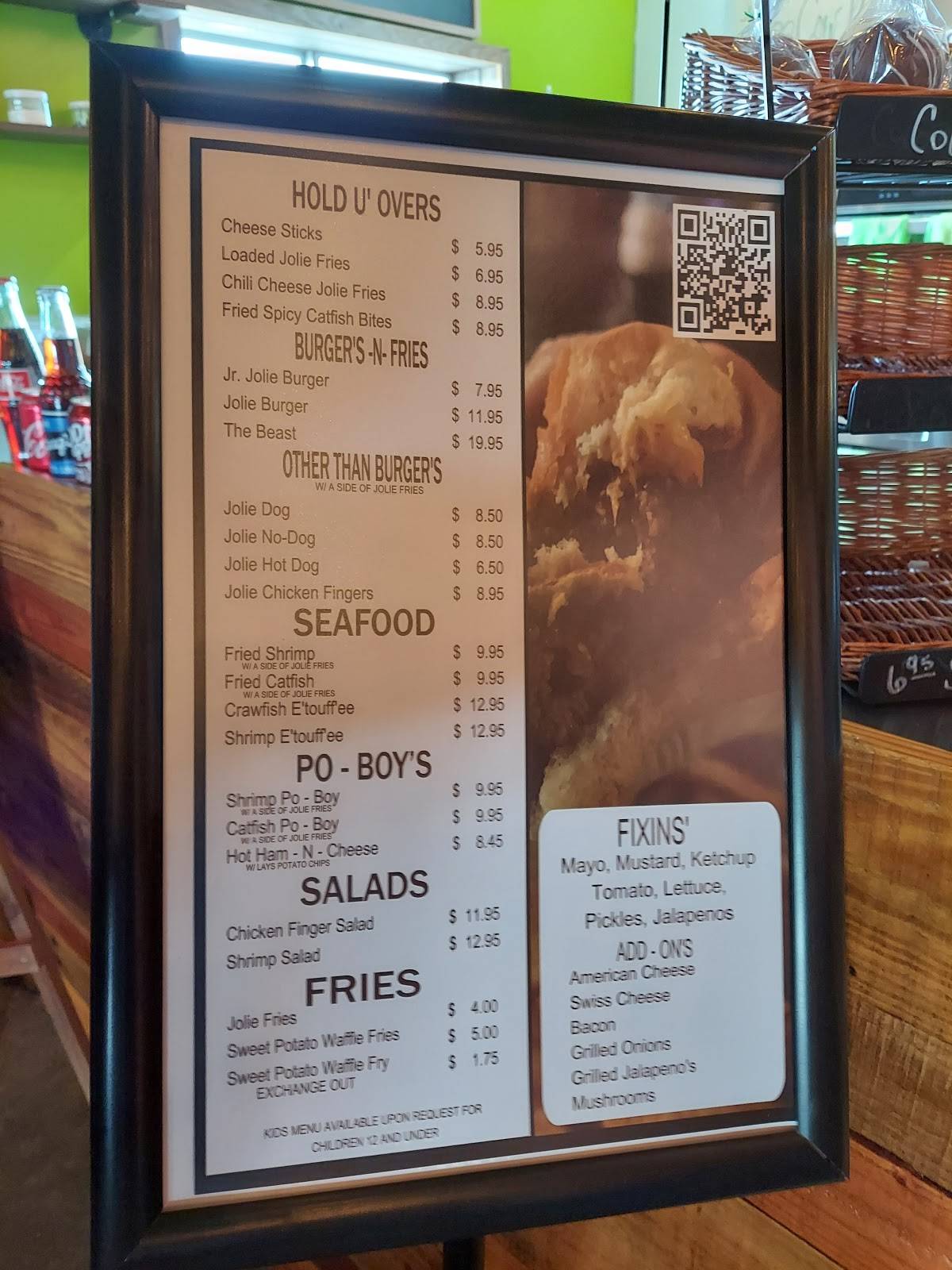 Menu at The Moo Cow Moo restaurant, Saint Martinville