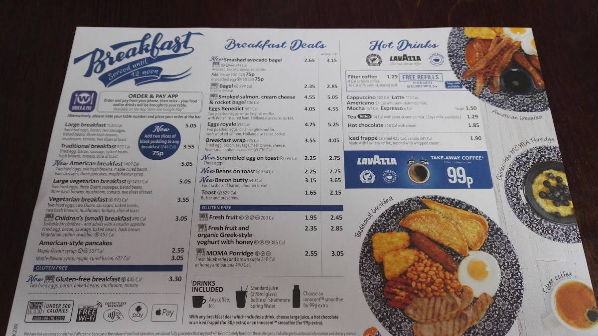 Menu at The North Western - JD Wetherspoon pub & bar, Liverpool