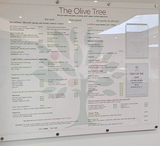 Menu at The Olive Tree Bistro & Tearoom restaurant, Sevenoaks