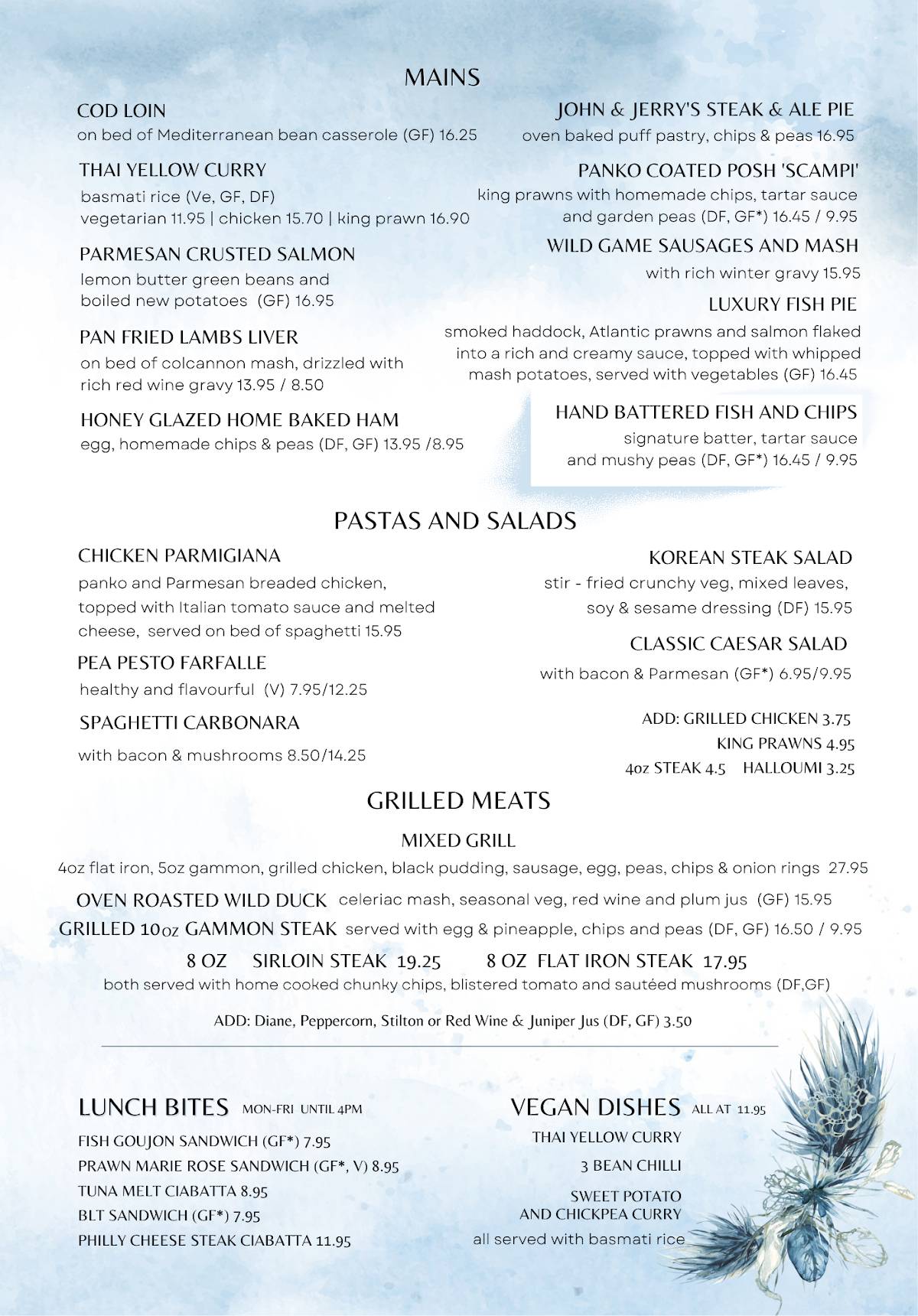 Menu at The Plough at Euxton pub & bar, Chorley, Runshaw Ln