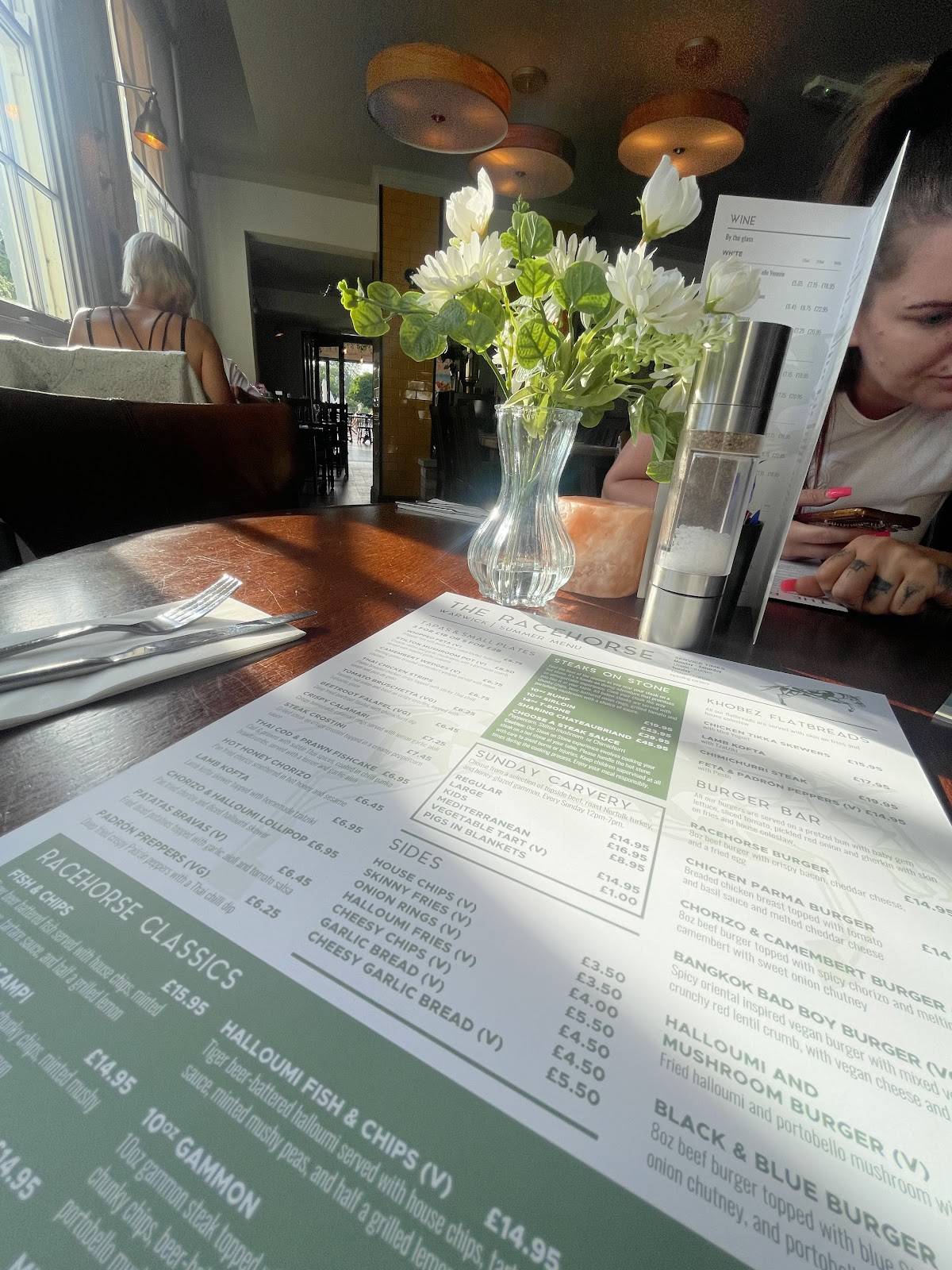 Menu at The Racehorse pub & bar, Warwick