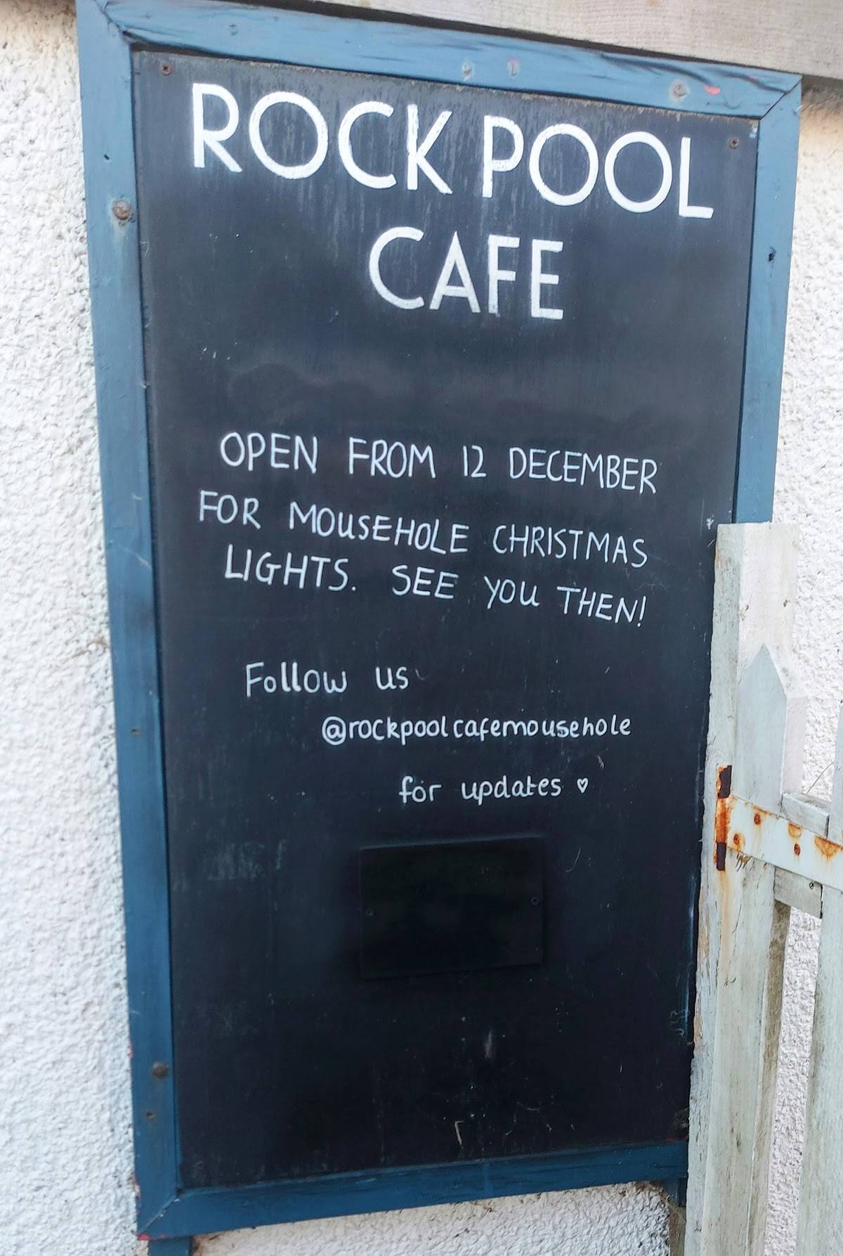 Menu at The Rock Pool Cafe, Penzance