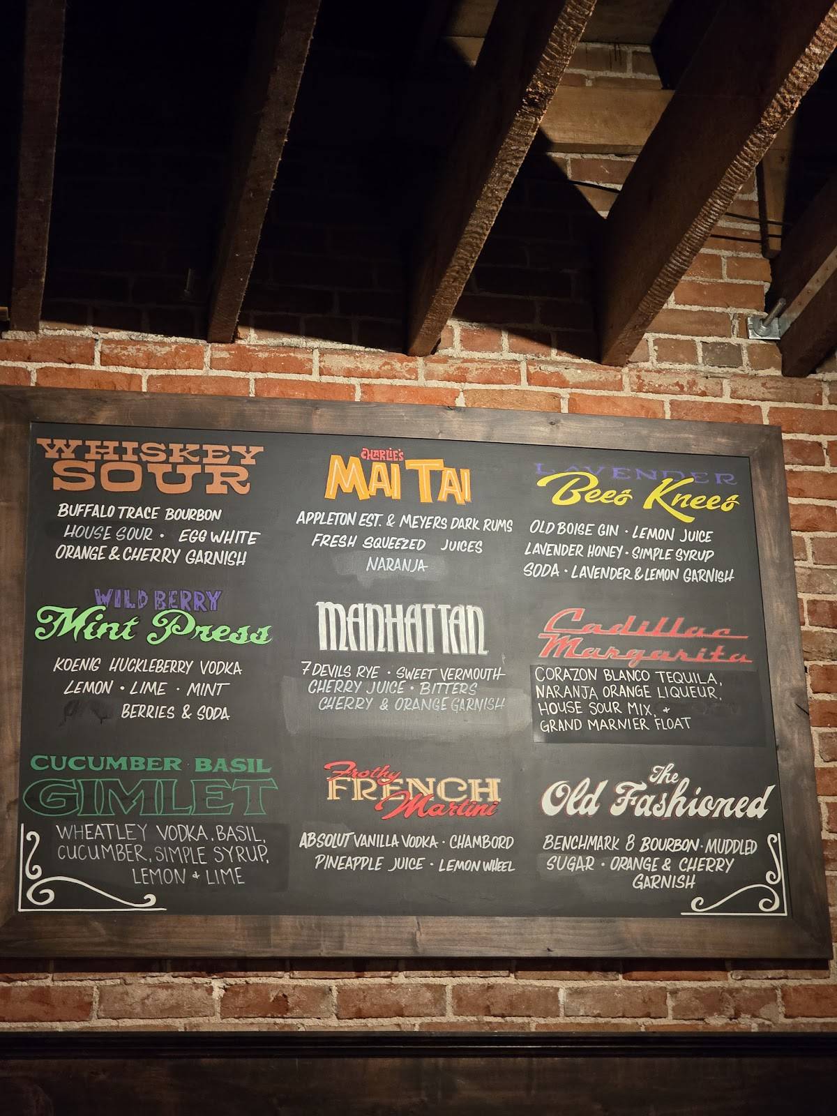 Menu at The Roosevelt pub & bar, Meridian