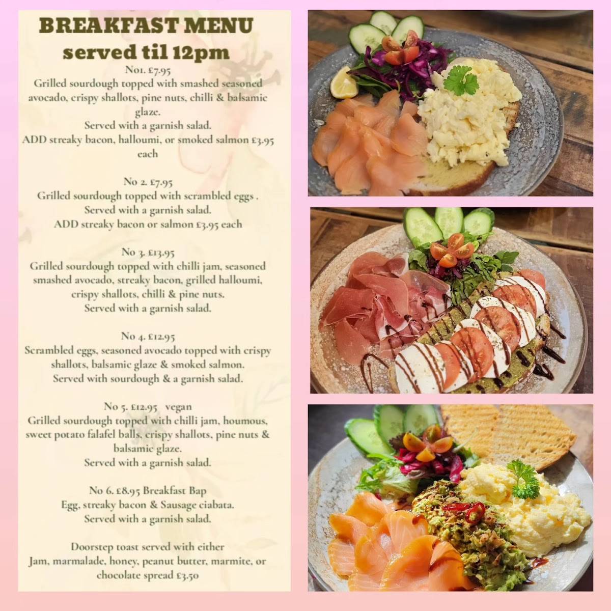 Menu at The Rose Room - Coffee Lounge & Eatery restaurant, Reigate