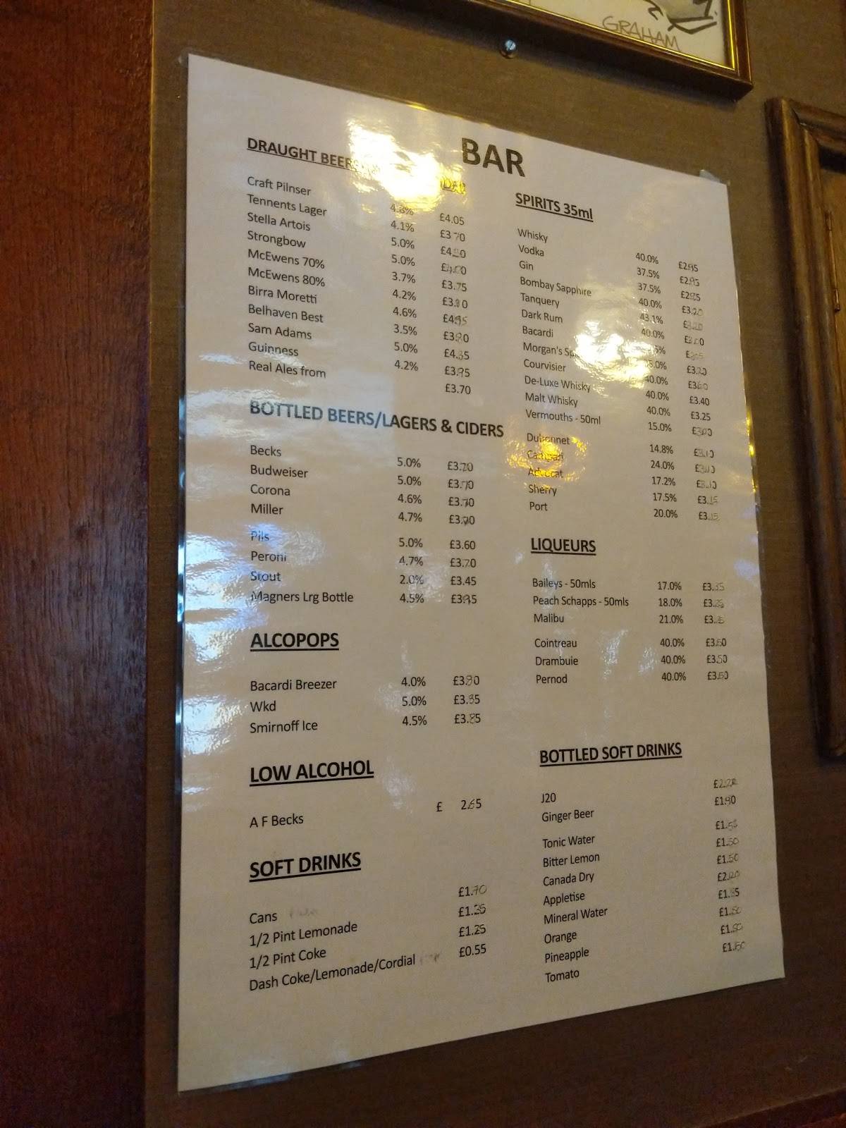 Menu at The Royal Arch Bar & Bistro, Dundee