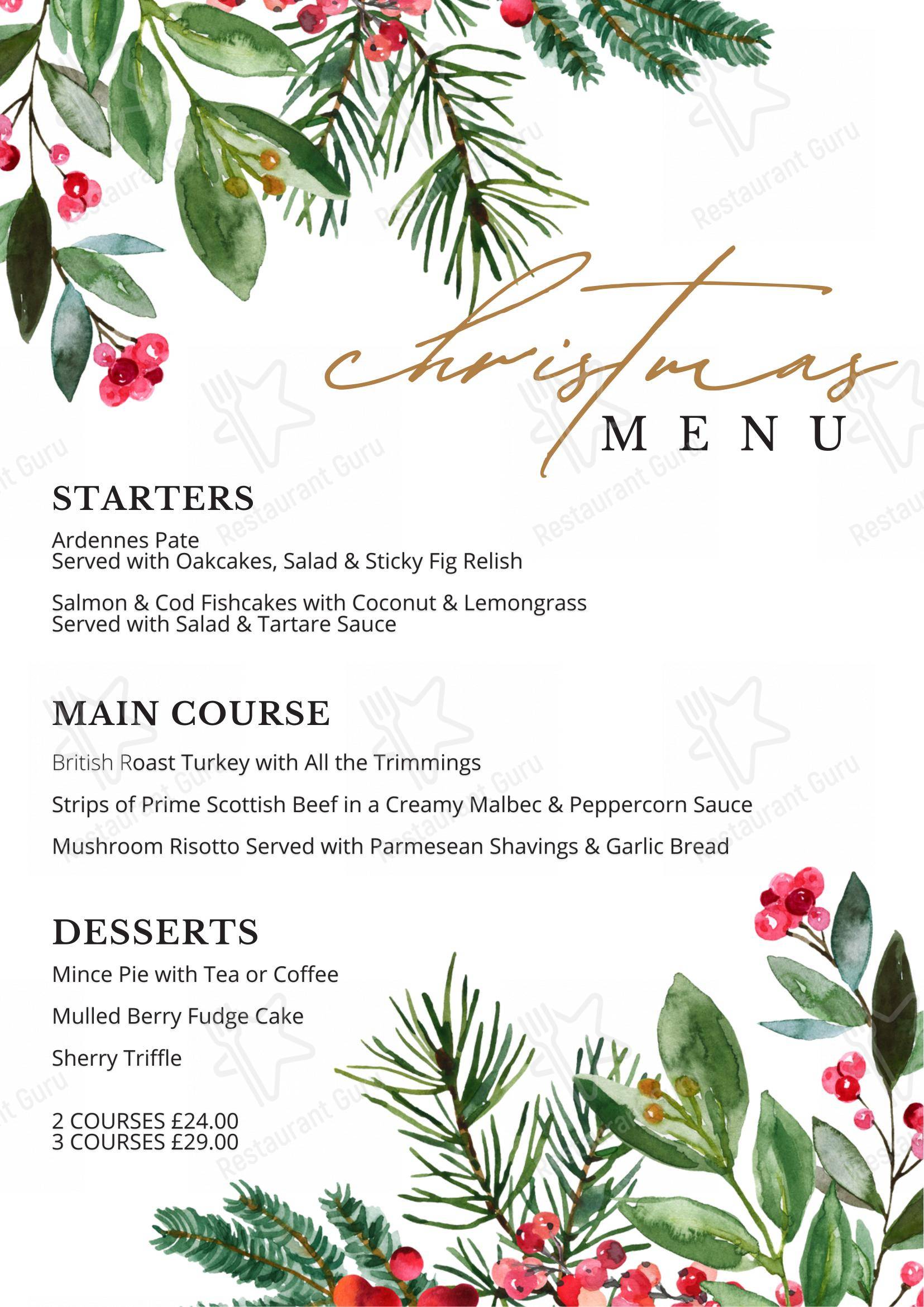 Menu at The Royal Arch Bar & Bistro, Dundee