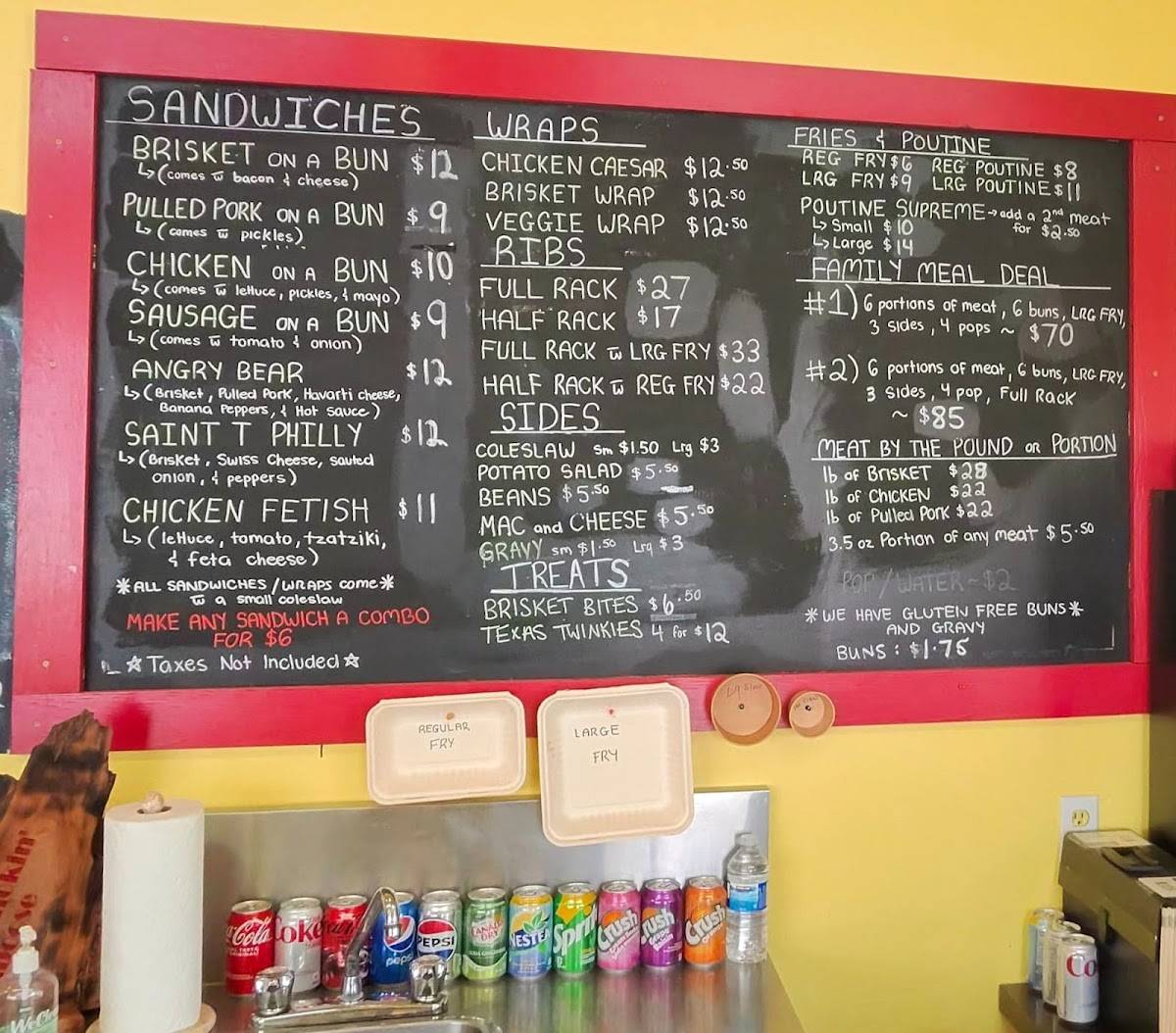 Menu at The Smokin Caboose Barbeque, Saint Thomas