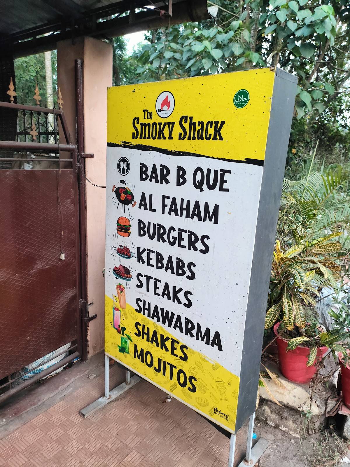Menu at The Smoky Shack, Chengannur