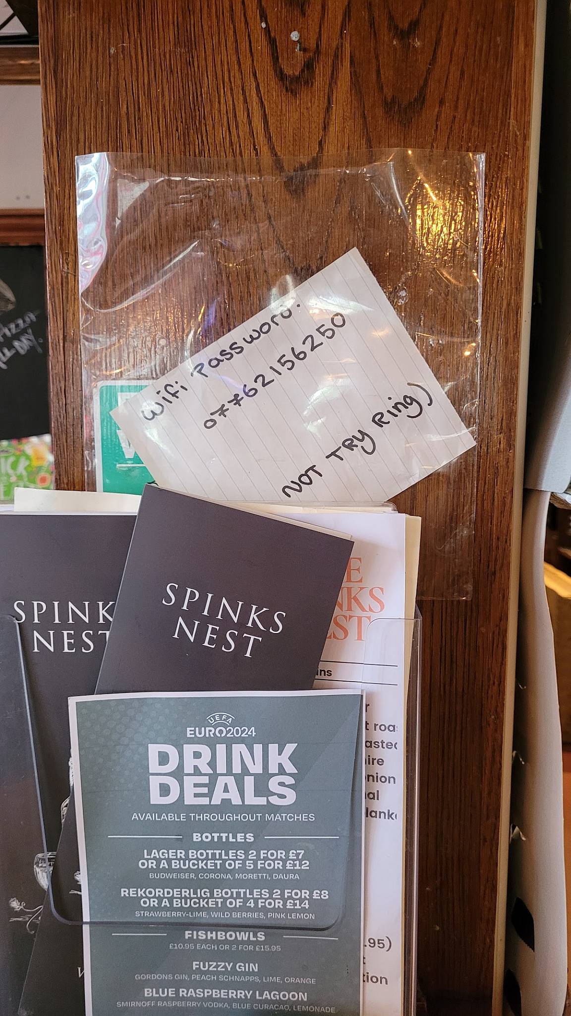 Menu at The Spink's Nest pub & bar, Huddersfield