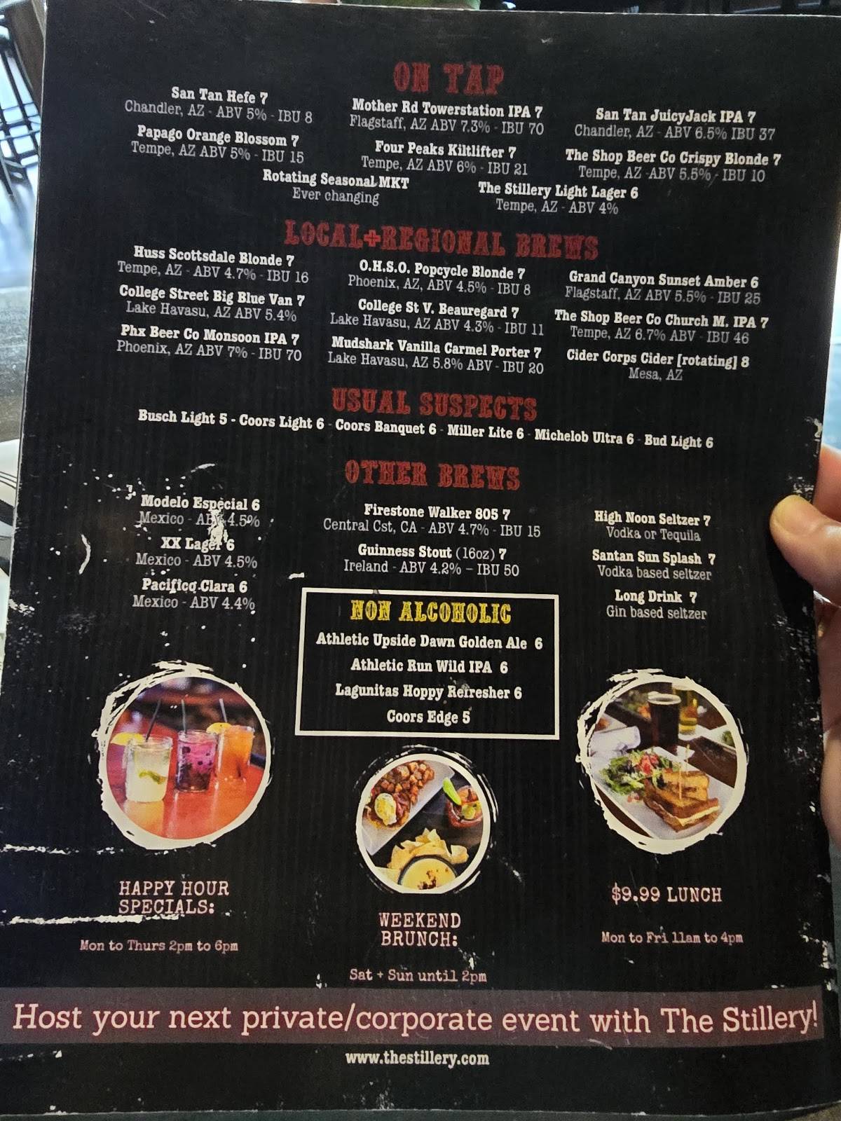 Menu at The Stillery pub & bar, Goodyear