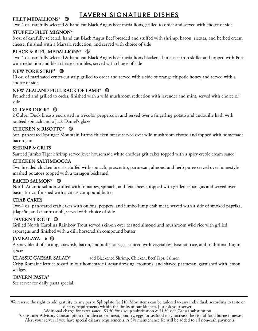 Menu at The Tavern pub & bar, Abingdon