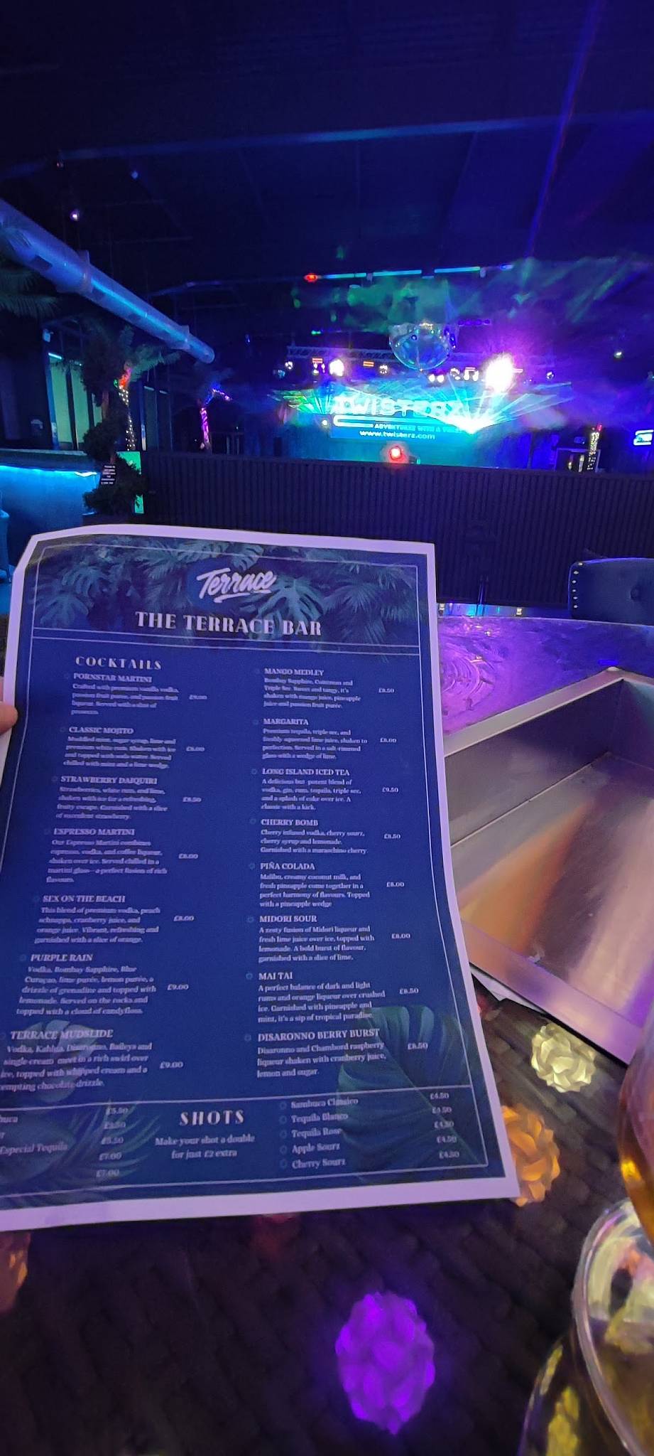 Menu at The Terrace Bar, Rushden Lakes, Rushden