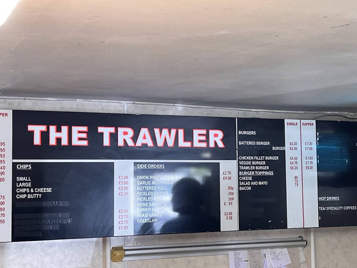 Menu at The Trawler Fish & Chips restaurant, Golspie