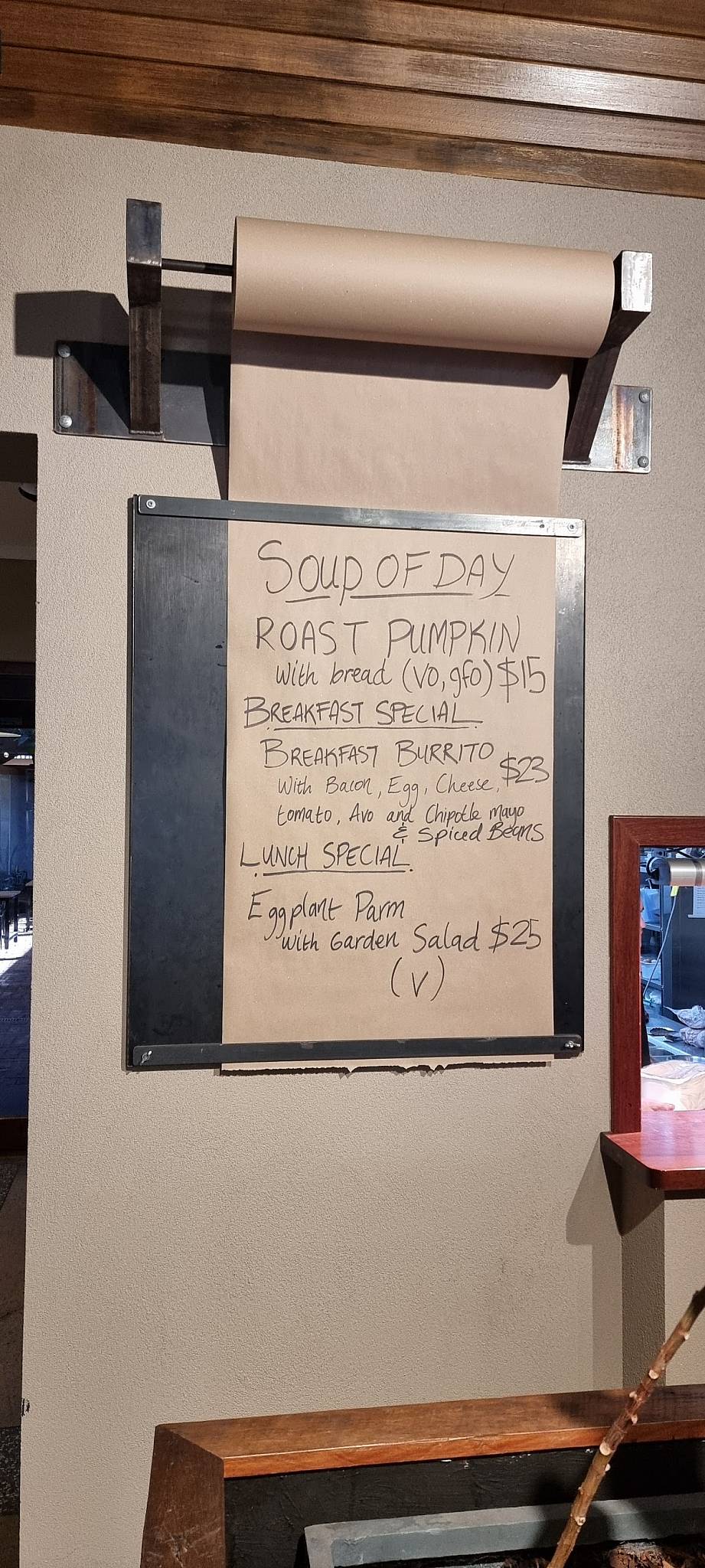 Menu at The Vault Strathalbyn cafe, Strathalbyn