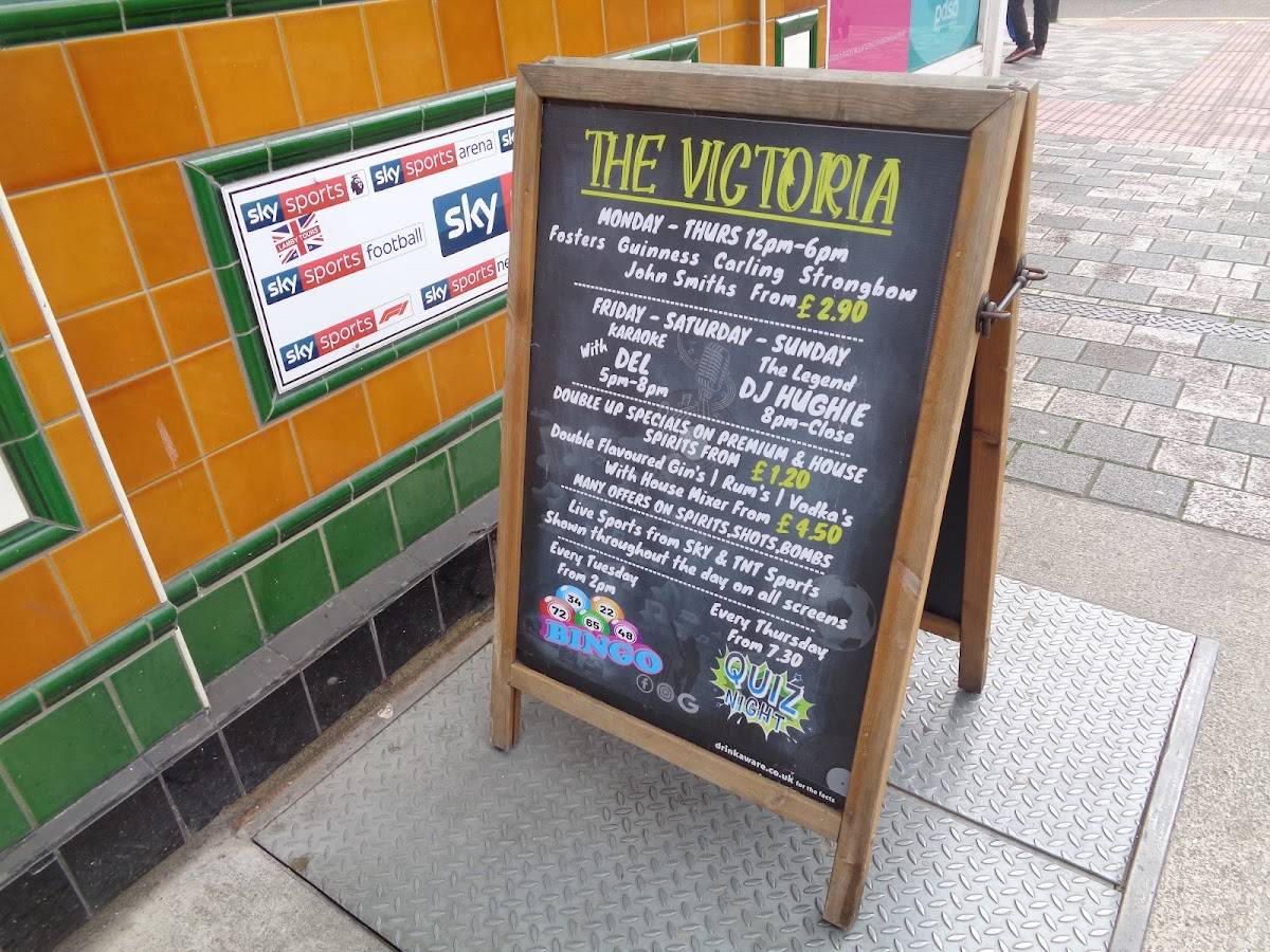 Menu at The Victoria pub & bar, Blackpool