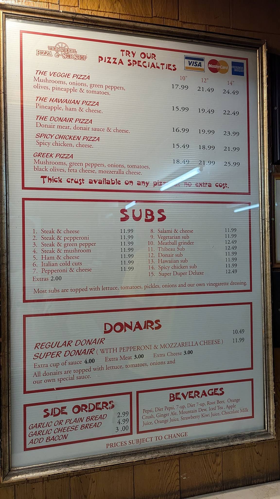 The Wheel Pizza Sub Shop