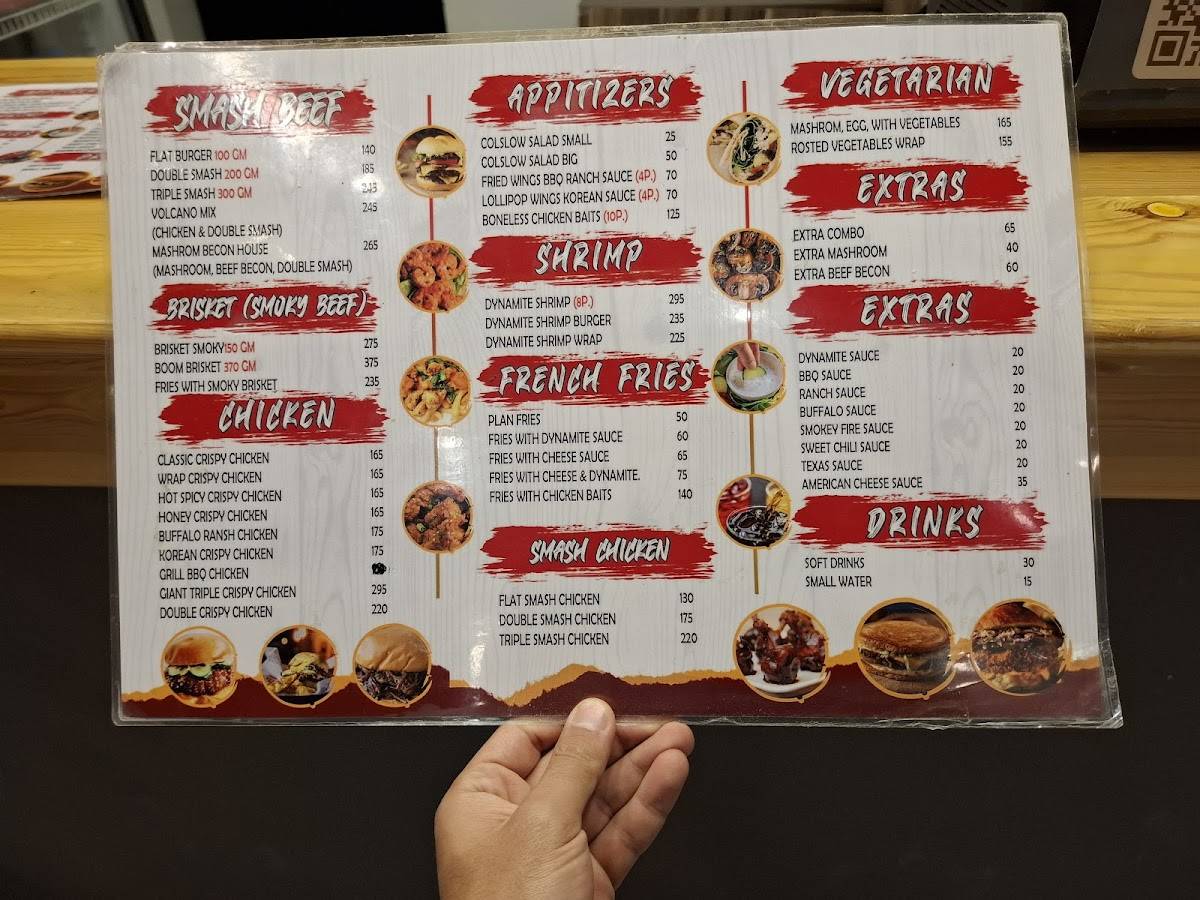 Menu at The dynamite house restaurant, Hurghada