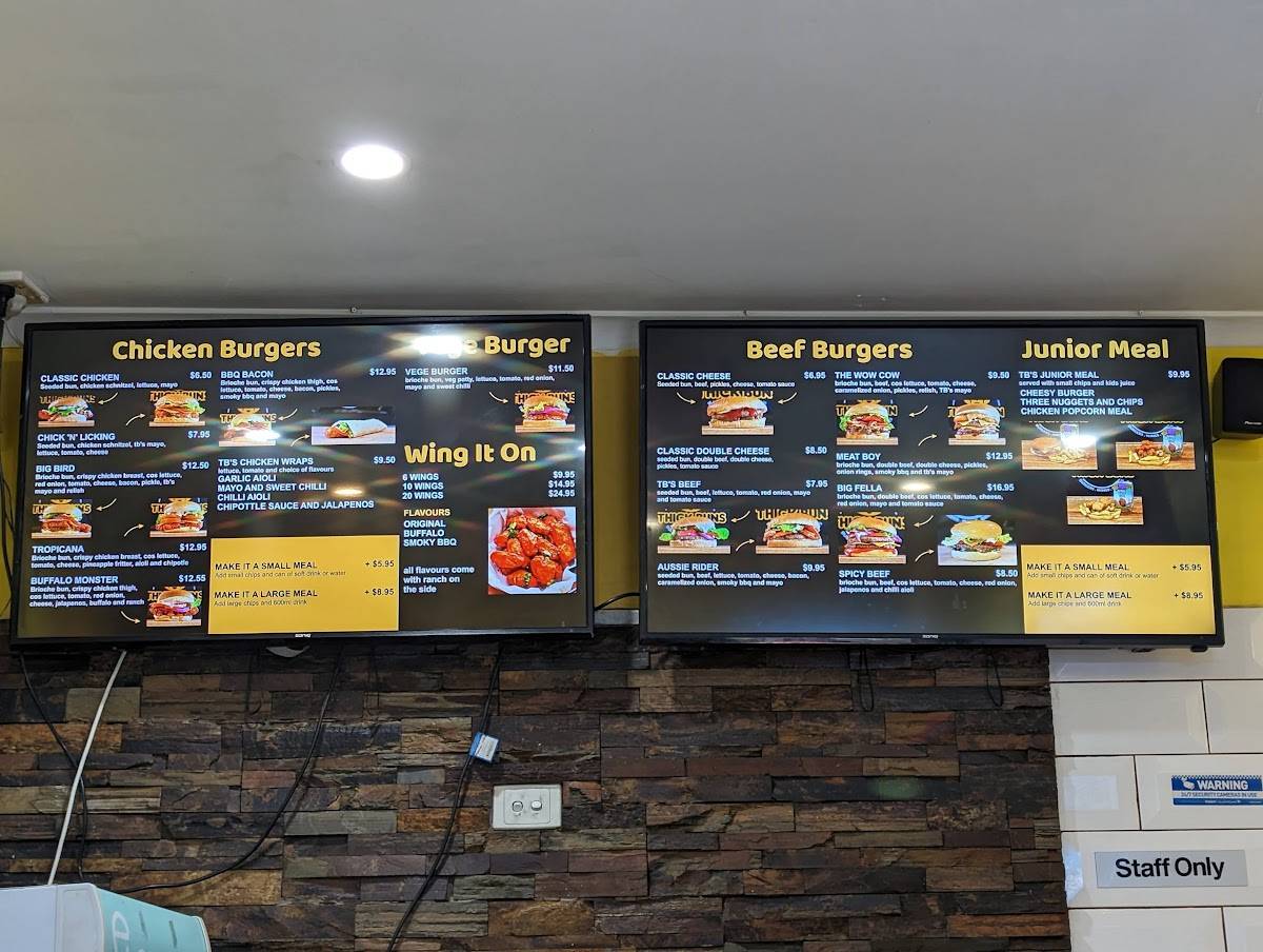 Menu at Thick Buns Annerley restaurant, Annerley