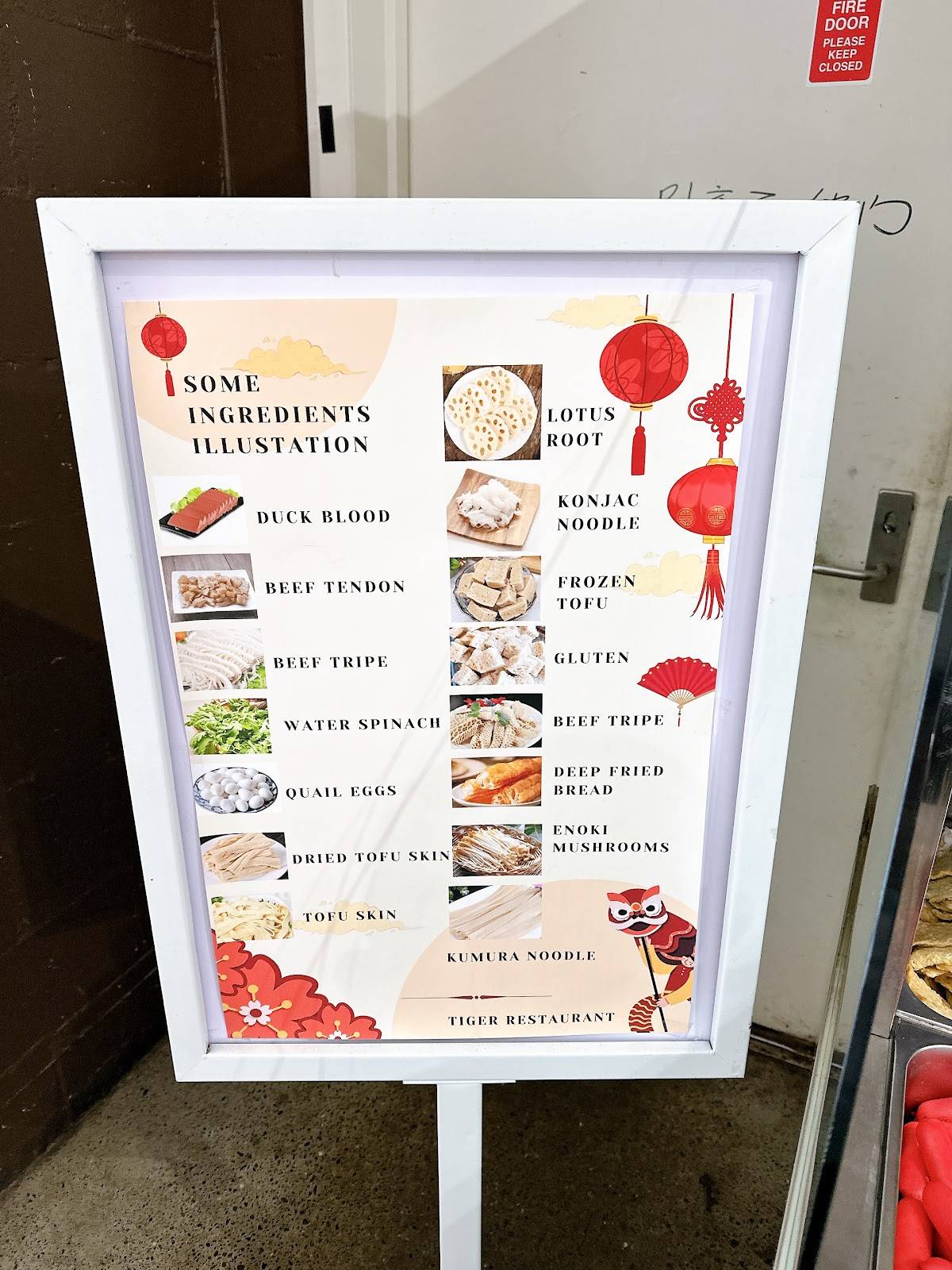 Menu at Tiger Chinese Restaurant, Wellington, 11 Holland St