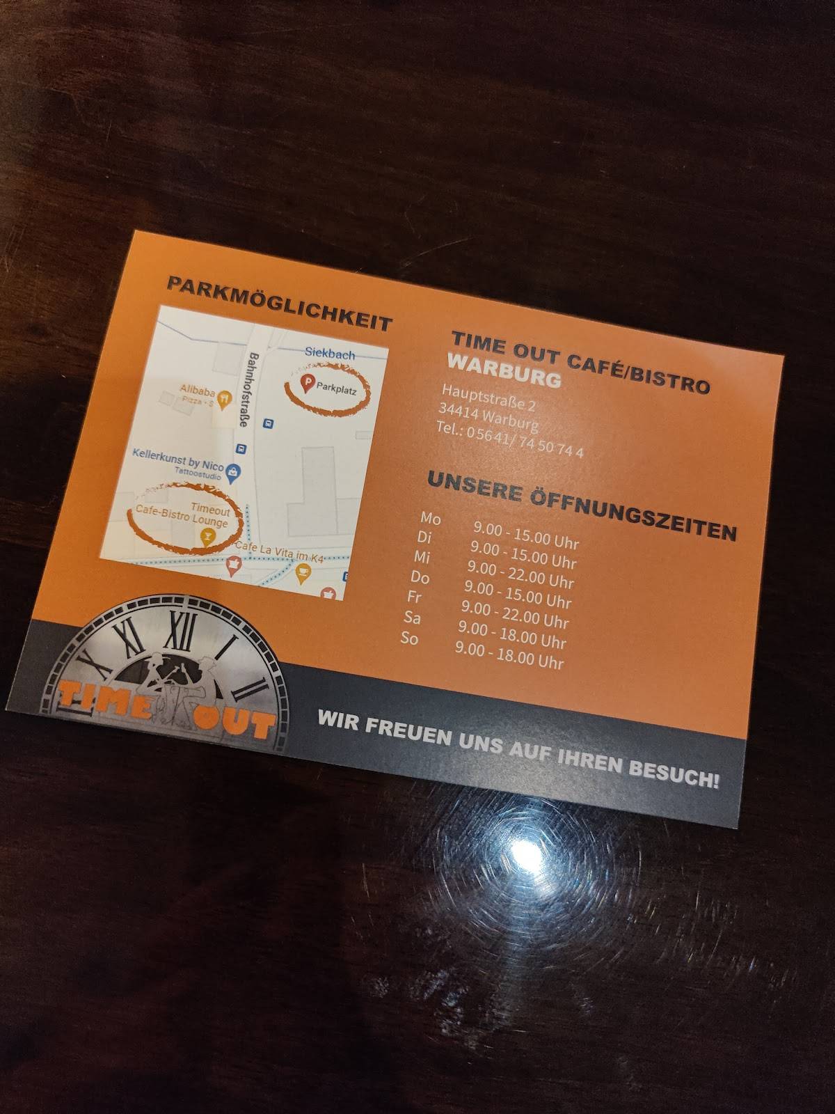 Speisekarte von Timeout Café-bistro Lounge cafe, Warburg