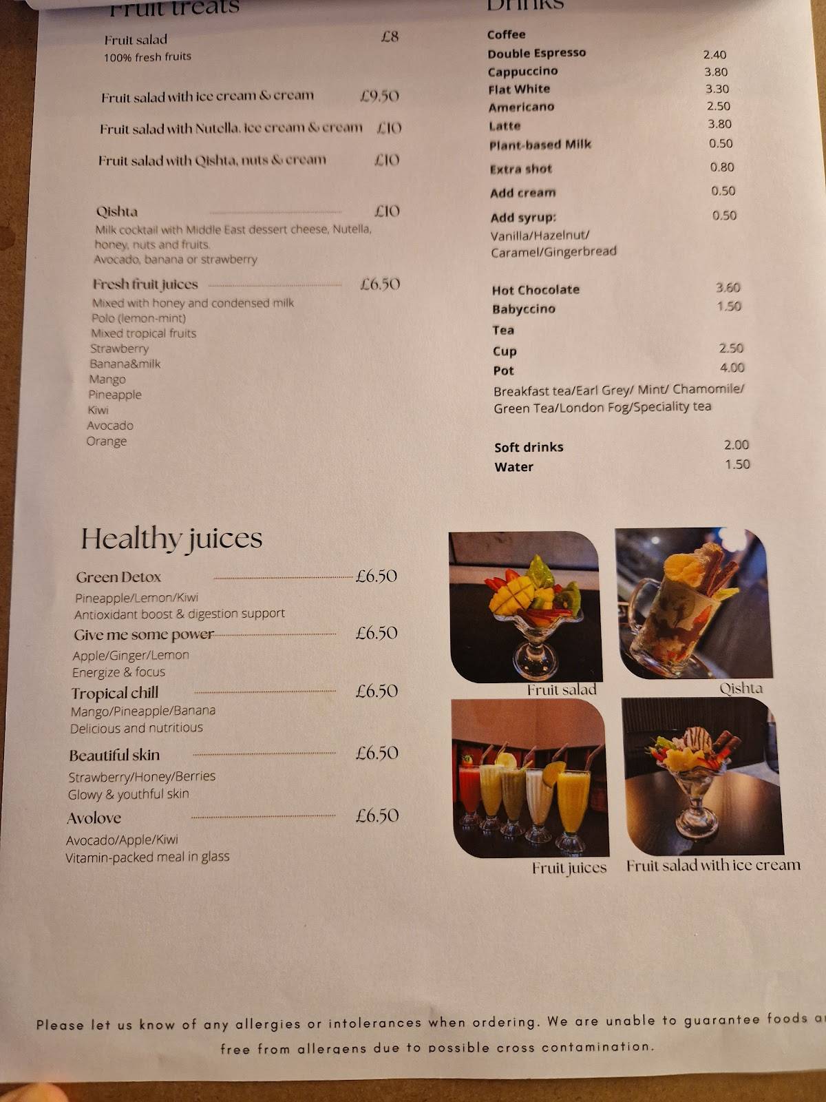 Menu at Toc Toc Coffee & More Belfast cafe, Belfast