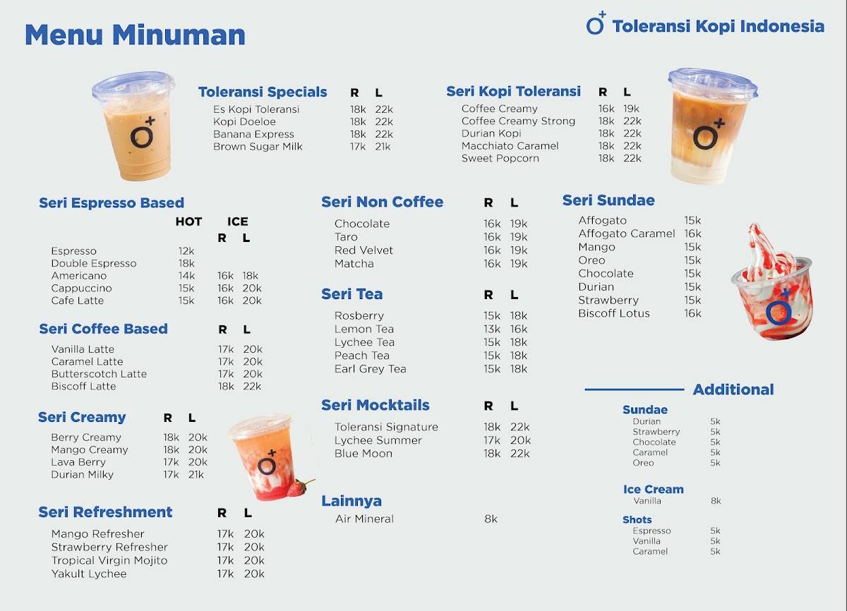Menu at Toleransi Kopi Jatinangor restaurant, Cipacing