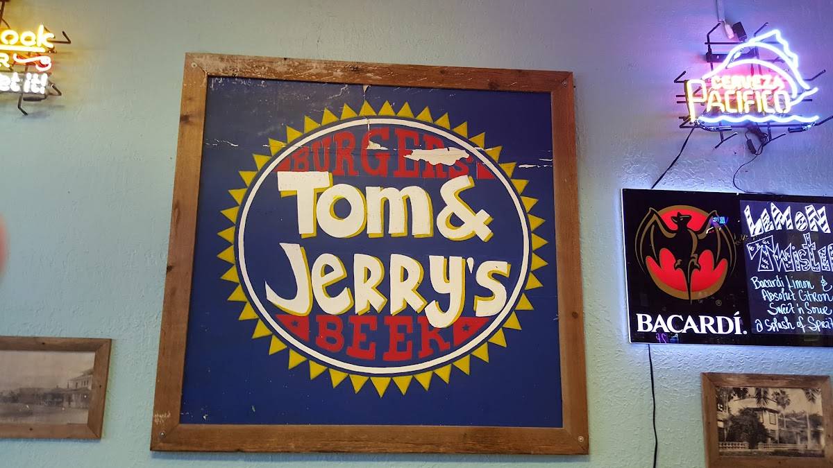 Menu at Tom and Jerry's, Bar & Grill, South Padre Island