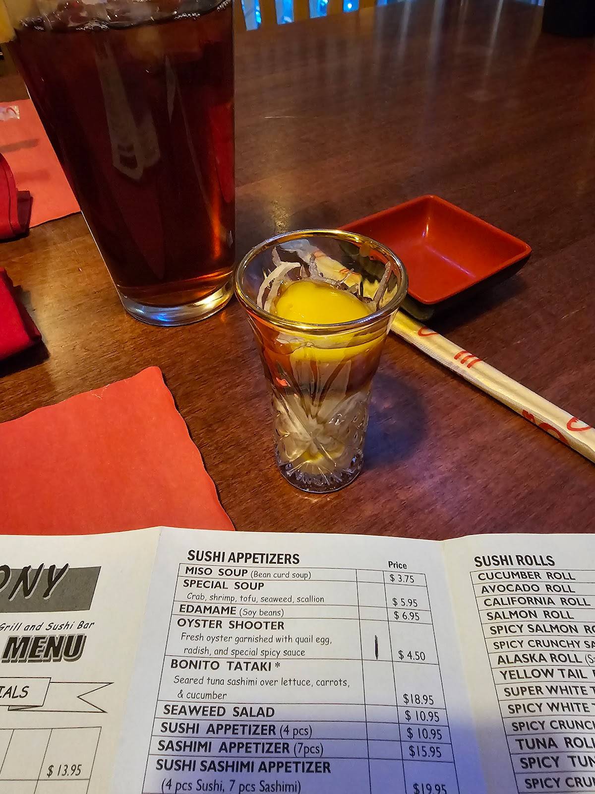 Menu at Tony's Japanese Restaurant, Eldersburg, Liberty Rd Suite A