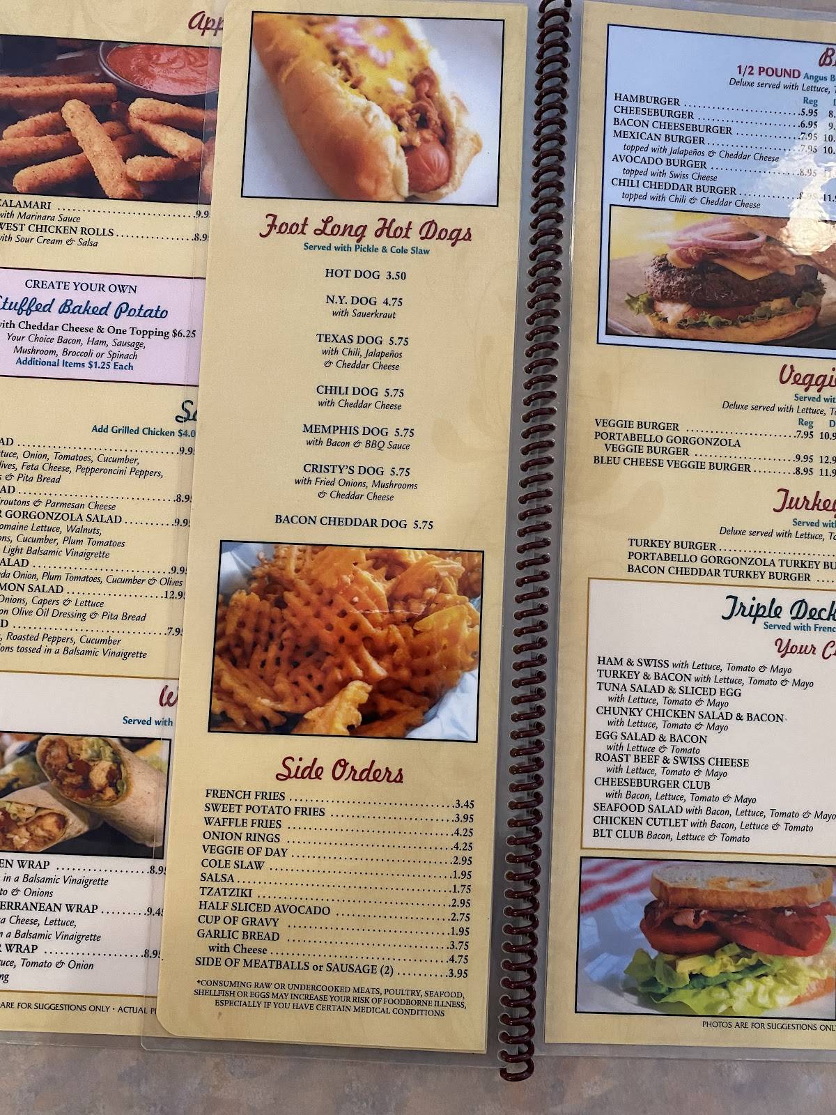 Menu at Cristys Restaurant, Torrington