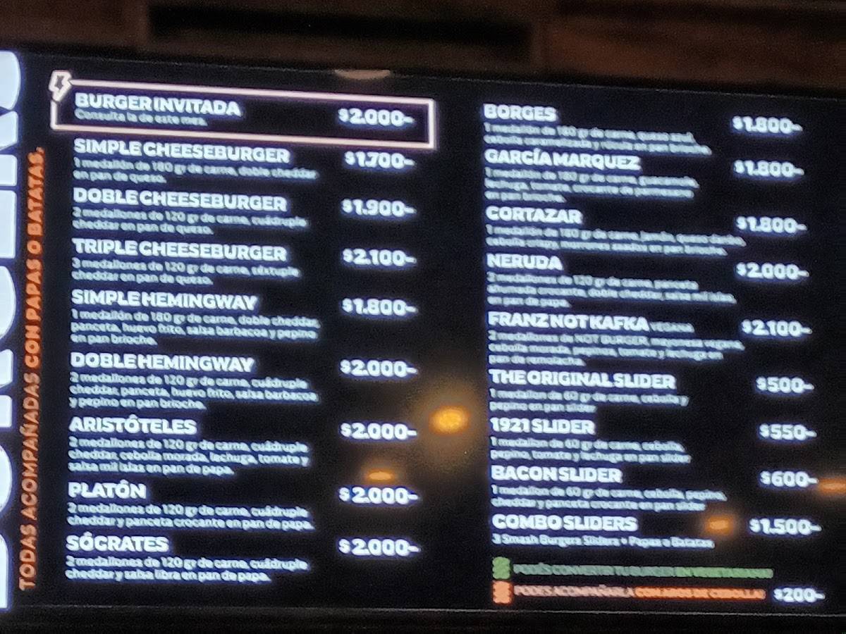 Carta de Tostado Café Club, Ramos Mejía