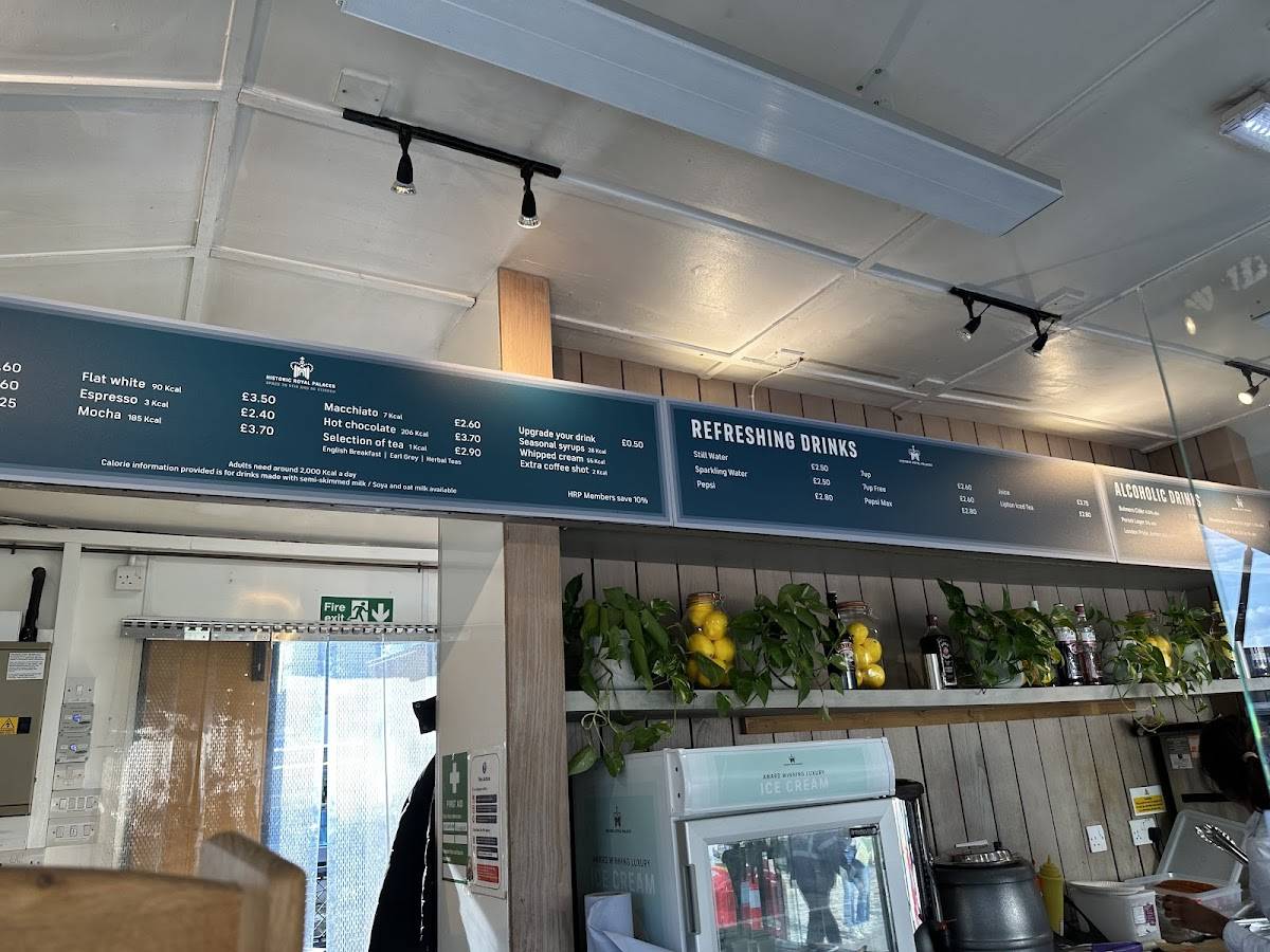 Menu at Tower of London Cafe, London